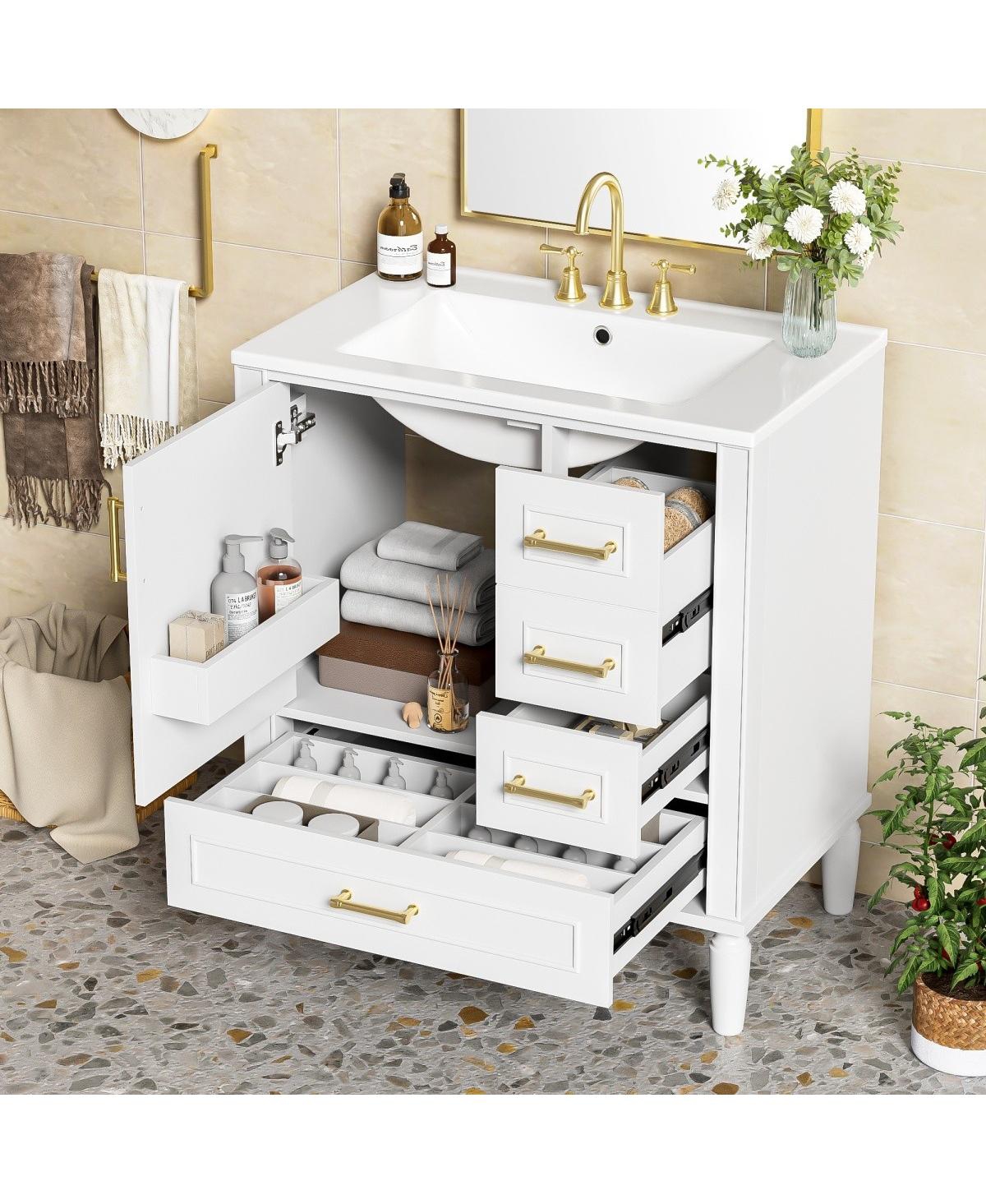 Click here for Sillysis Bathroom Vanity with Ceramic Sink  Solid... prices