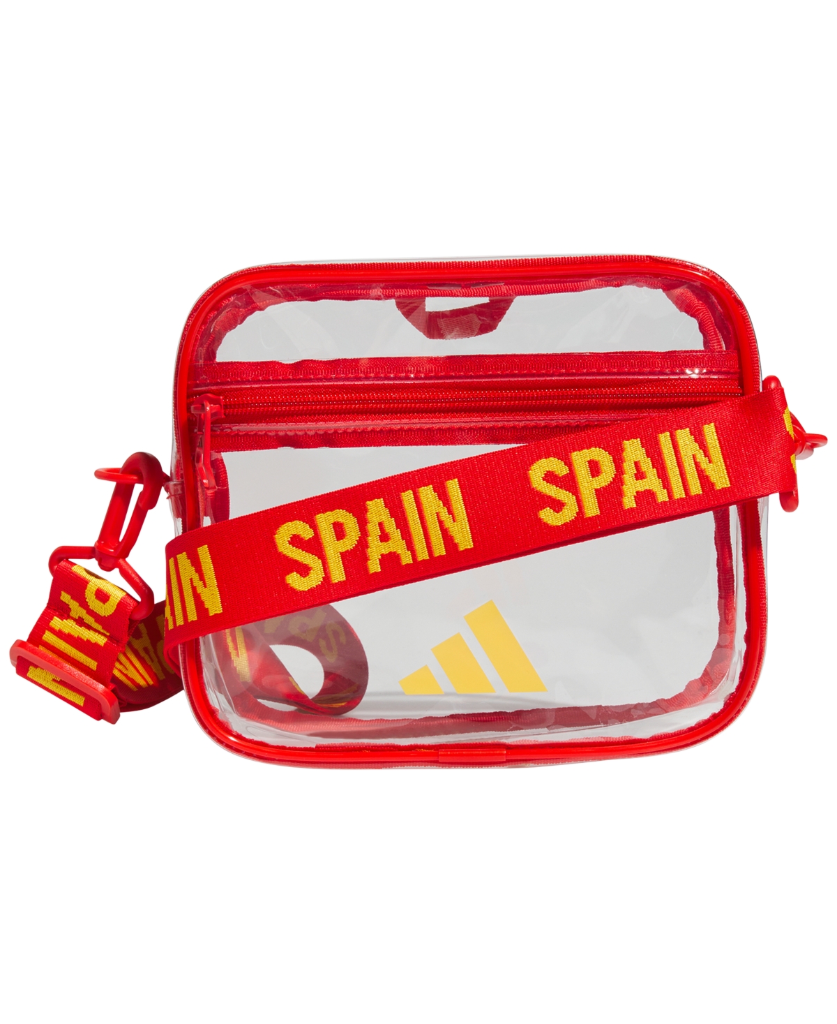 Click here for adidas Mens Spain Zip-Up Crossbody Bag - Clear / V... prices