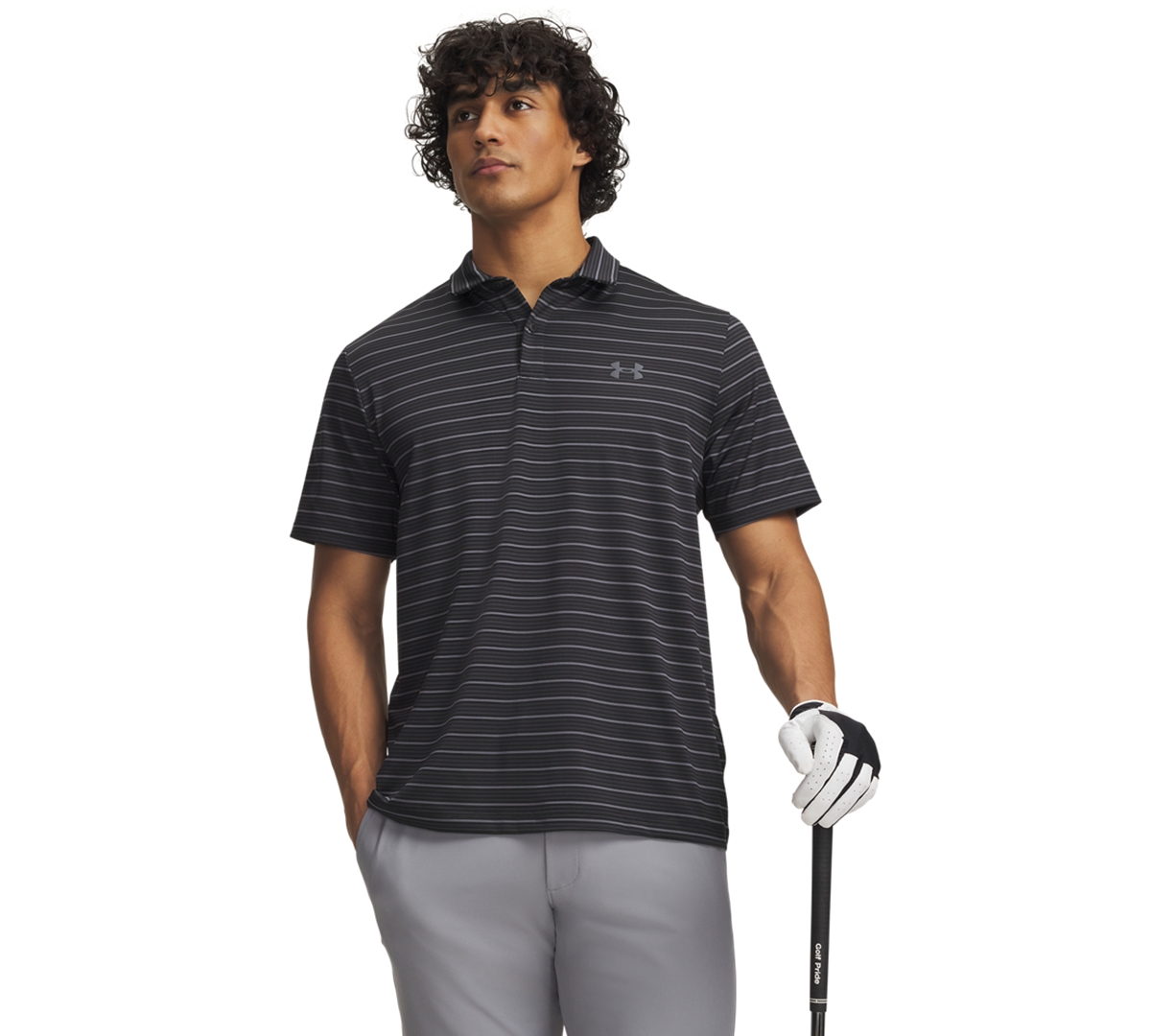 Click here for Under Armour Mens Matchplay Stripe Polo Shirt - Bl... prices