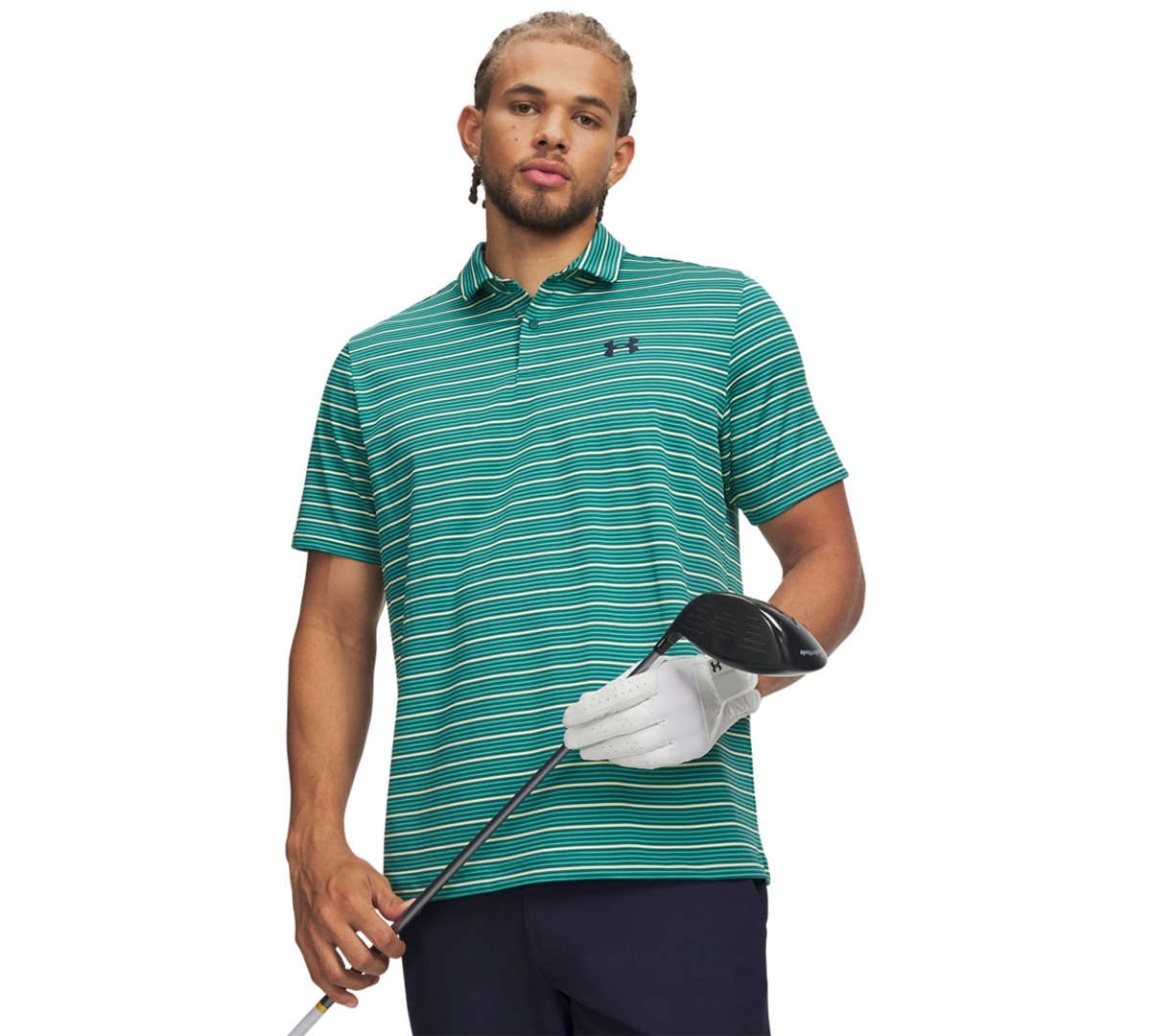 Click here for Under Armour Mens Matchplay Stripe Polo Shirt - Ra... prices