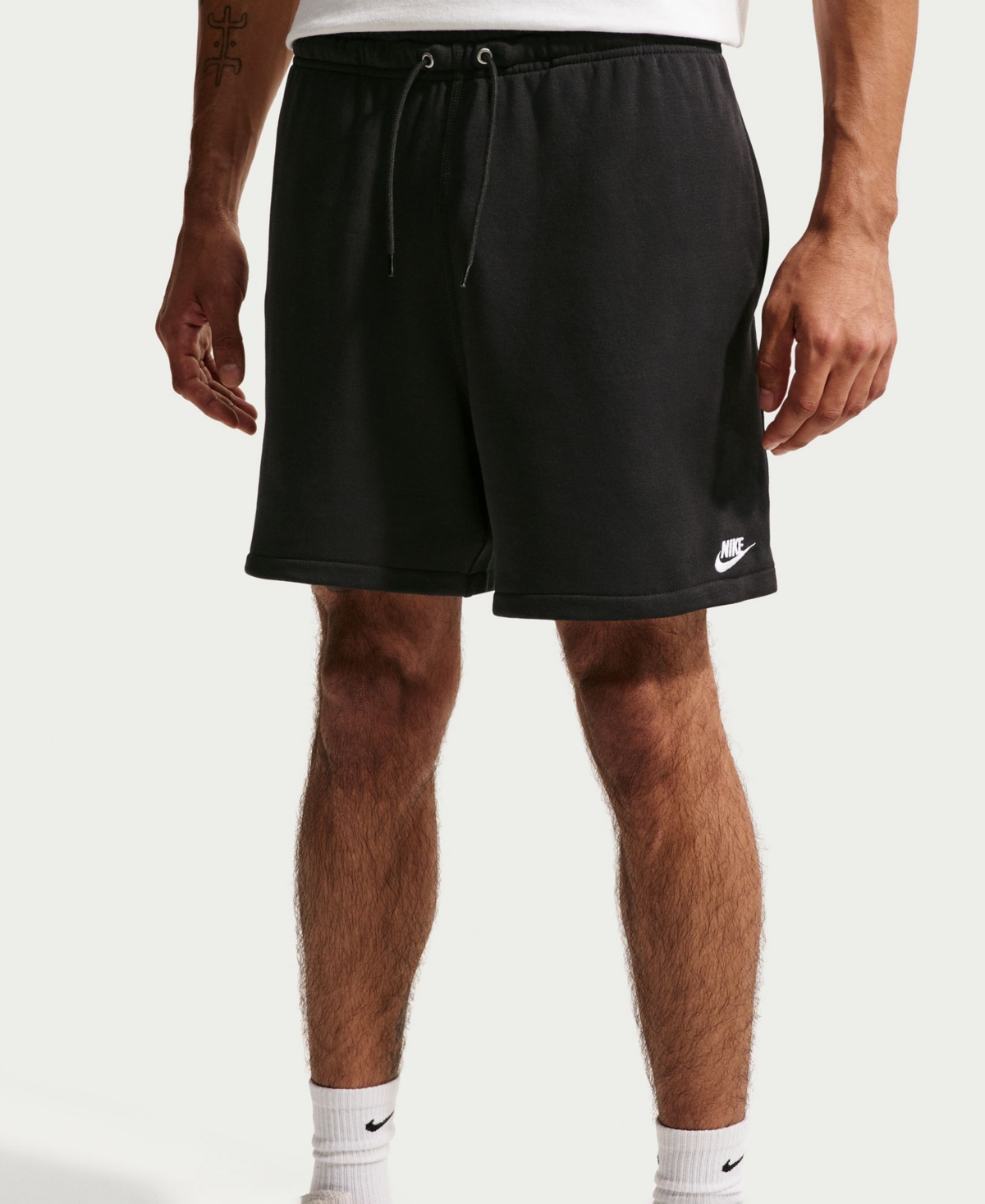 Nike Mens Club French Terry Flow Shorts - Black