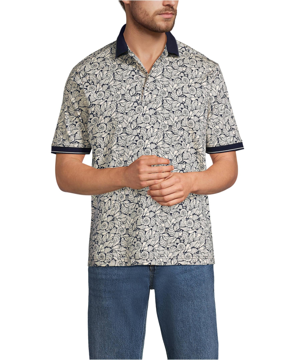 Click here for Lands End Mens Short Sleeve Cotton Supima Polo Shi... prices