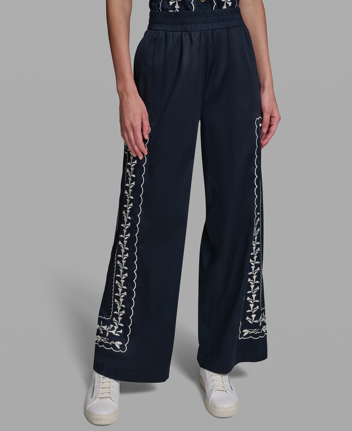 Click here for Karl Lagerfeld Paris Petite Embroidered Mid-Rise F... prices