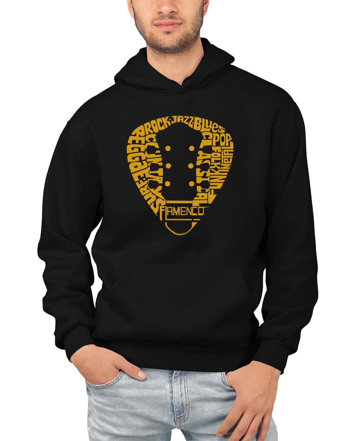 Click here for La Pop Art Mens Flamenco Word Art Hooded Sweatshir... prices