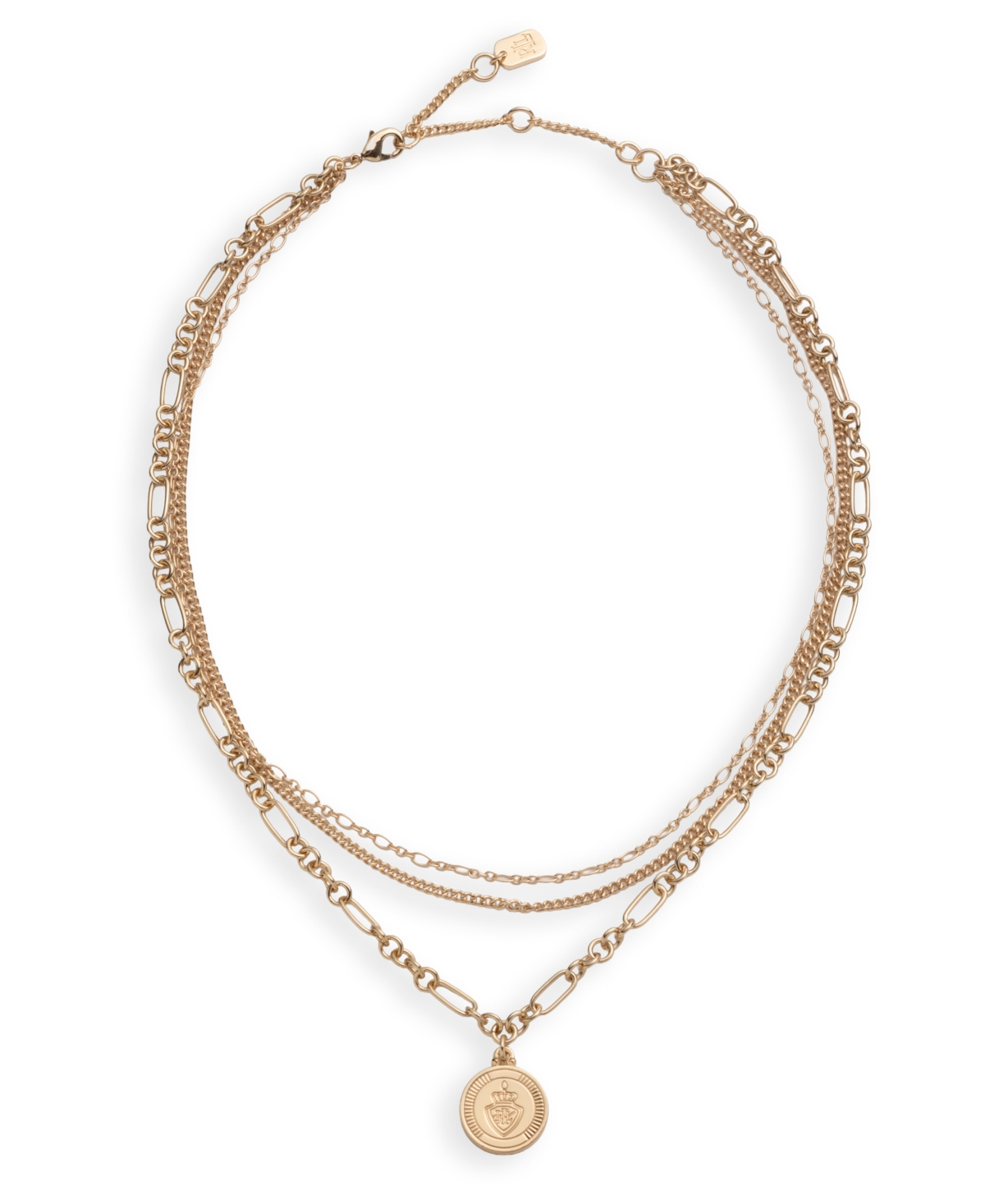 Click here for Lauren Ralph Lauren Gold-Tone Crest Layered Pendan... prices