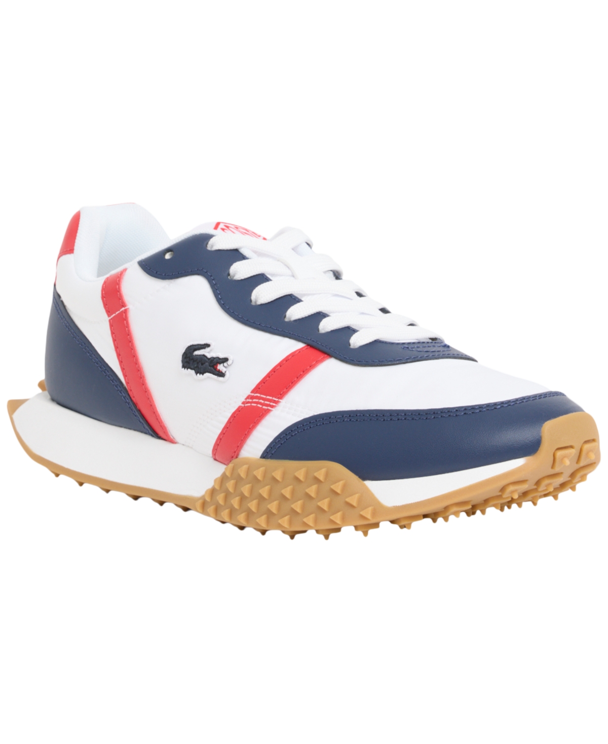 Click here for Lacoste Mens Liberty Lace-Up Sneakers - Red/White/... prices