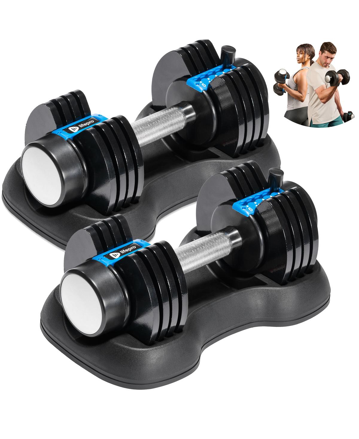 Click here for Lifepro Adjustable Dumbbells Set with Rack - Compa... prices