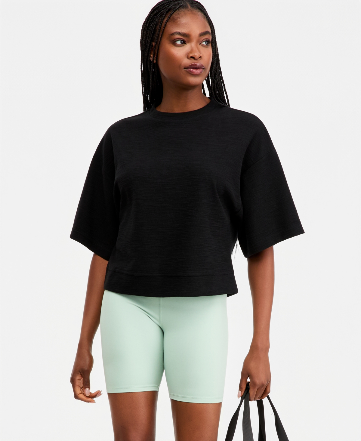 Click here for Id Ideology Womens Rub Slub Short-Sleeve Top  Macy... prices