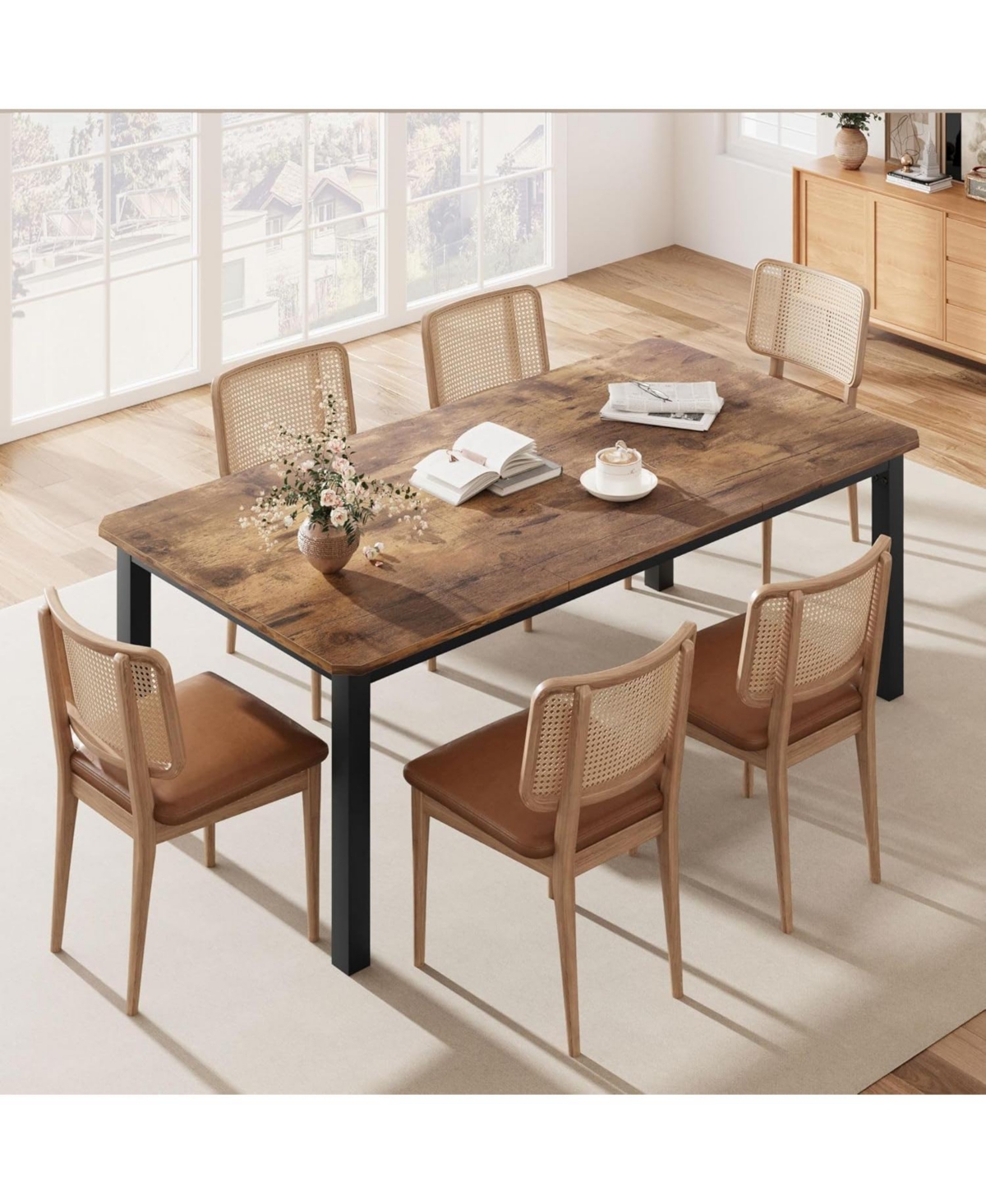 Click here for gaomon 78.7 Long Mdf Rectangle Industrial Dining T... prices