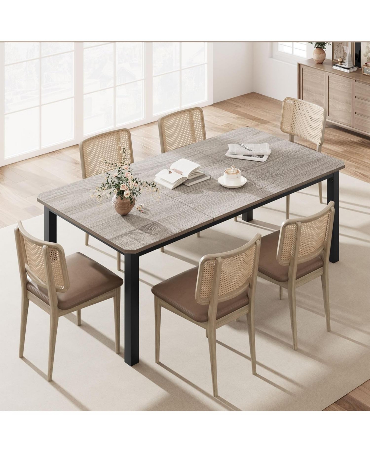 Click here for gaomon 78.7 Long Mdf Rectangle Industrial Dining T... prices