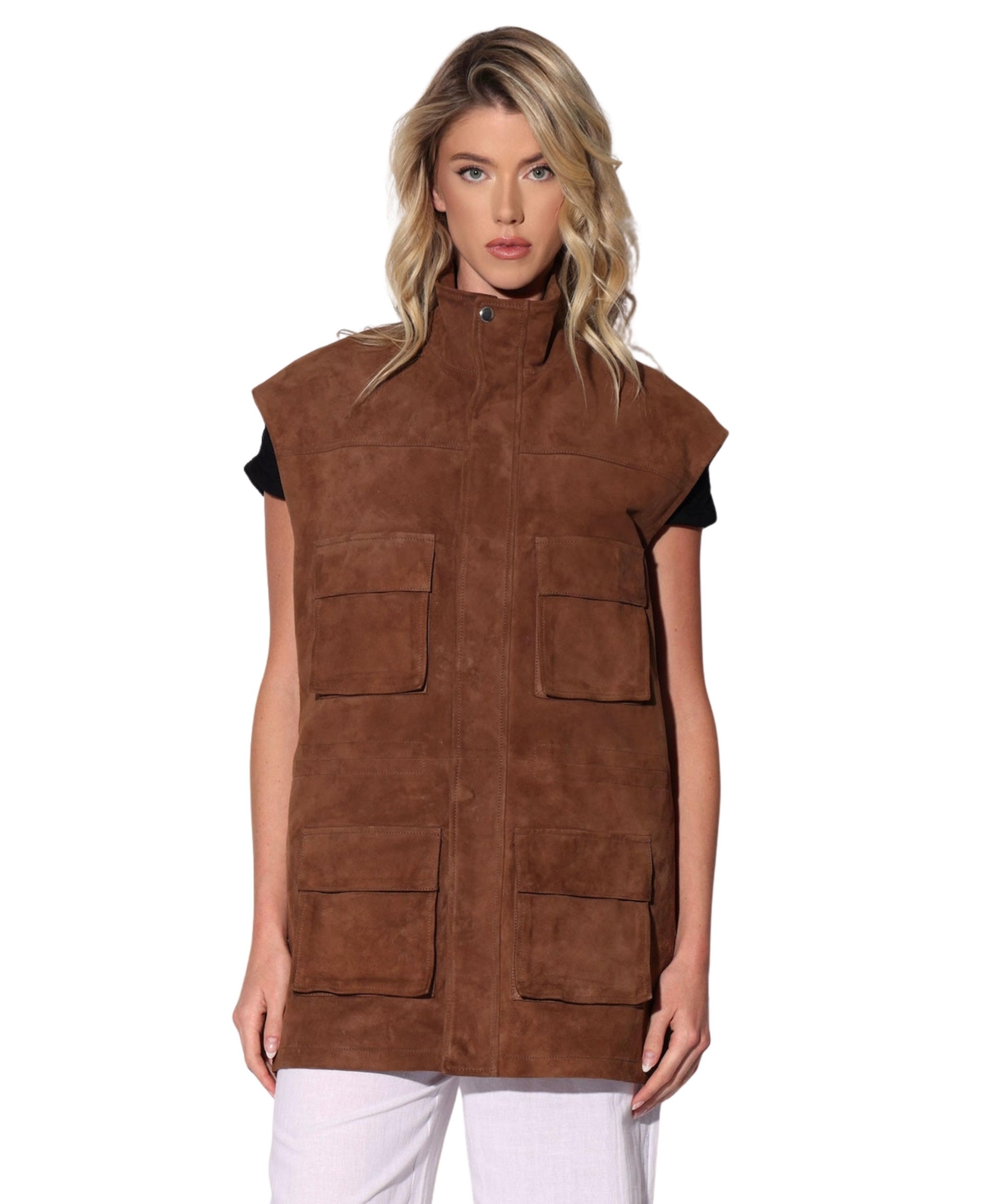 Click here for Walter Baker Womens Renata Longline Cargo Vest - C... prices