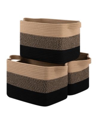 Click here for Gnuadz 3 Piece Woven Storage Baskets Rectangle Org... prices