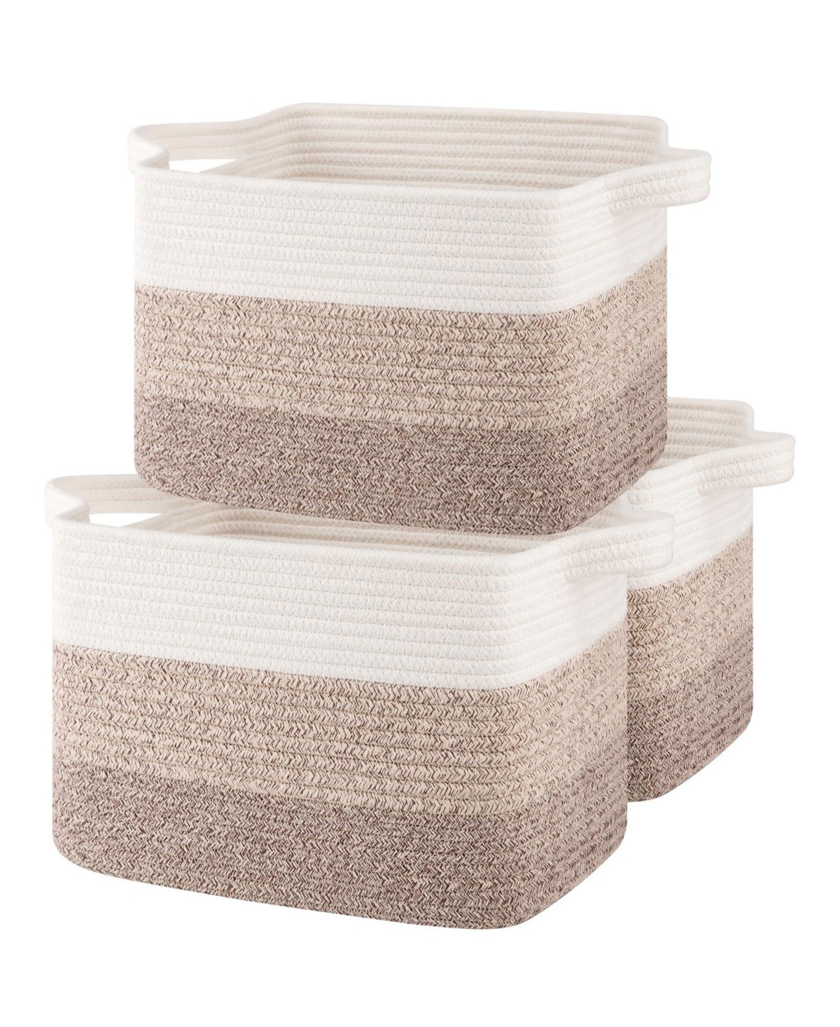 Click here for Gnuadz 3 Piece Woven Storage Baskets Rectangle Org... prices