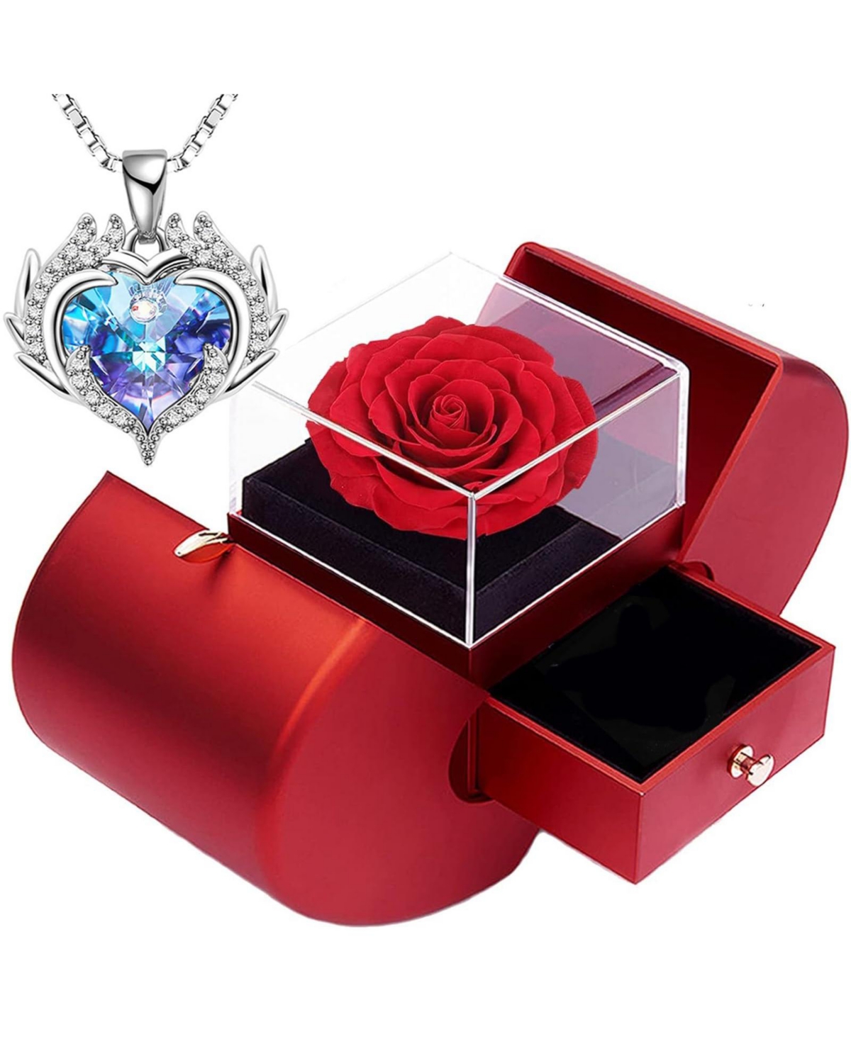 Click here for Gnuadz Preserved Apple Box Angel Wing Necklace Cou... prices
