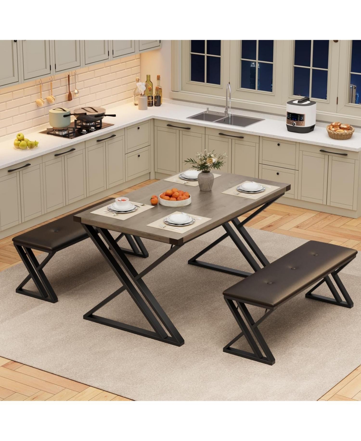 Click here for gaomon 3 Piece Dining Table Set for Small Space  D... prices