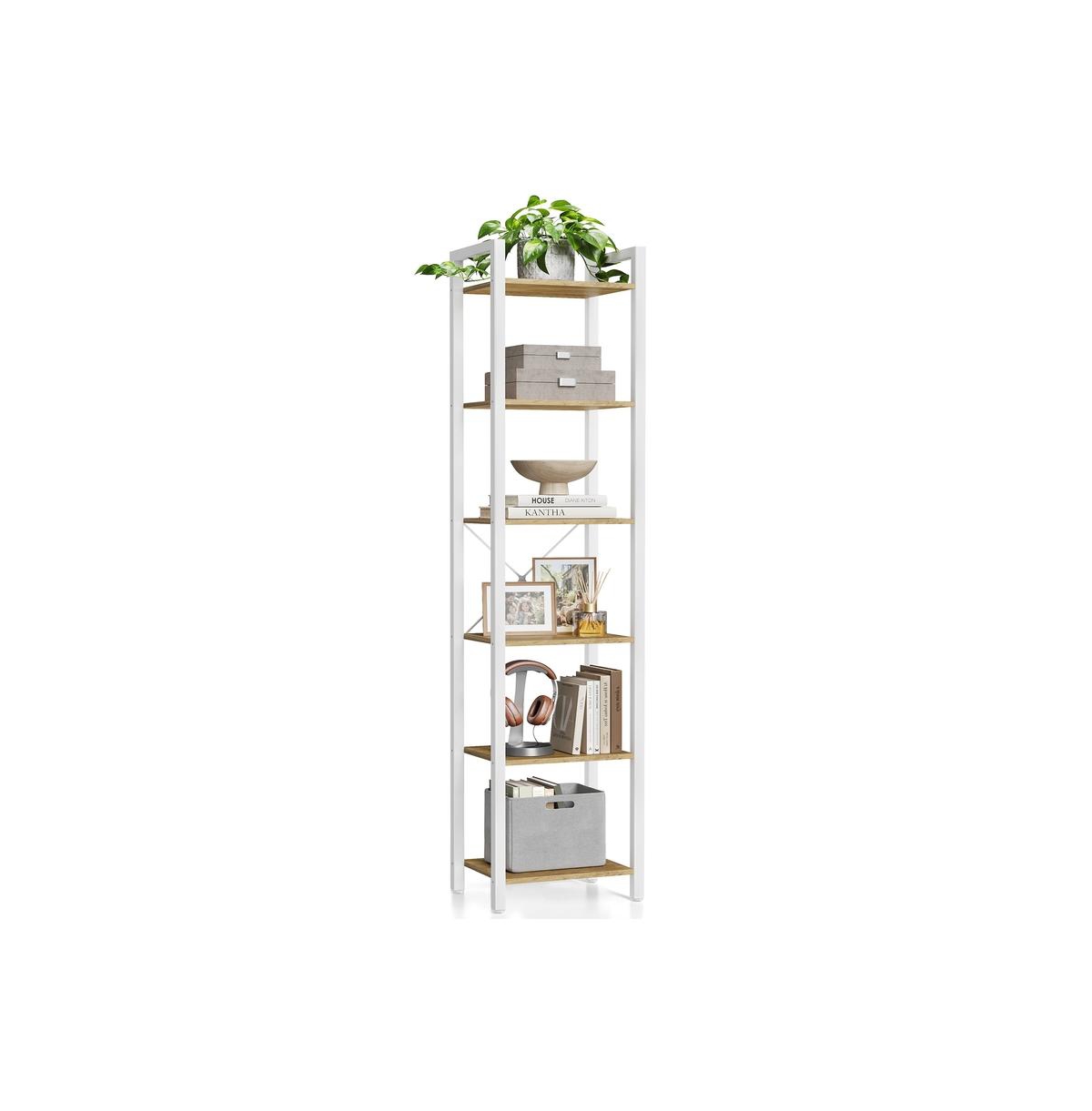 Click here for Slickblue 6 Tier Bookshelf Storage Organizer for H... prices