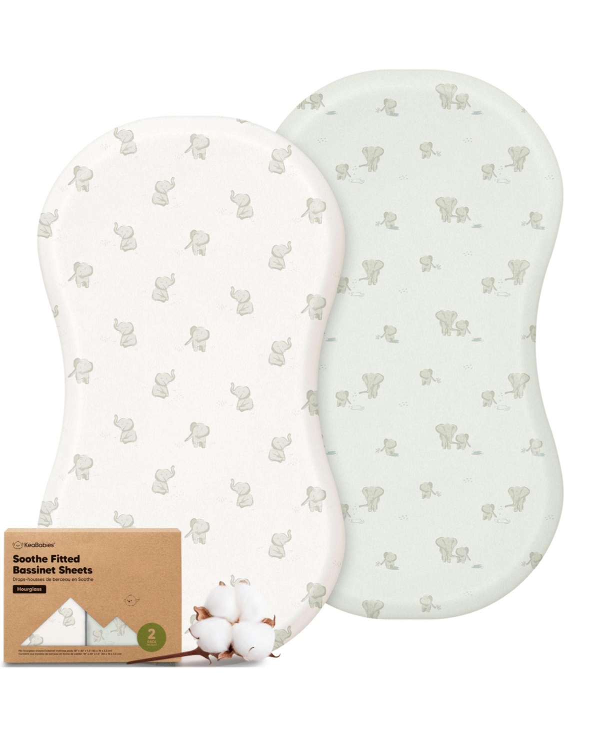 Click here for KeaBabies Soft Soothe Organic Cotton 2 Pack Bassin... prices