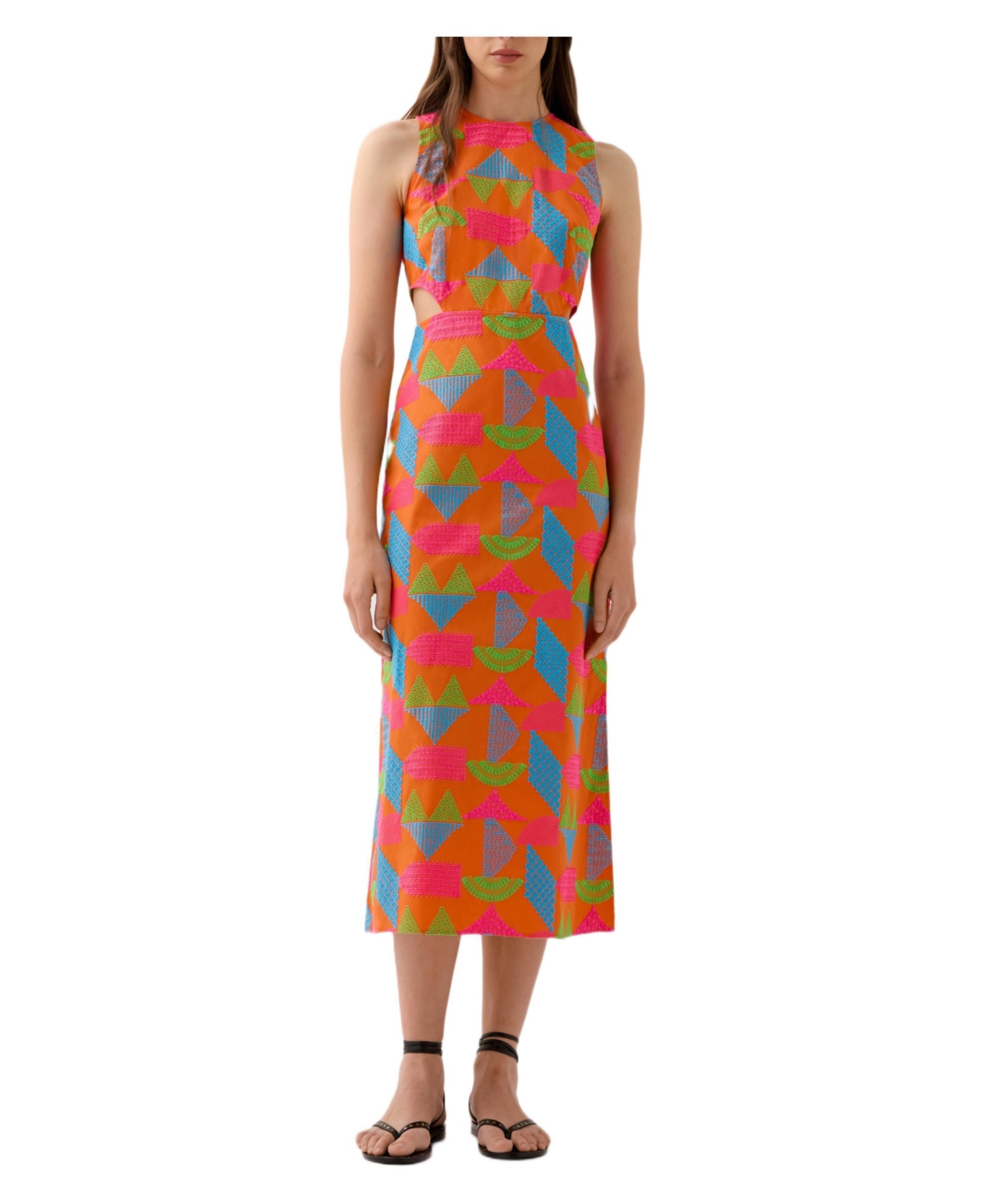 Click here for Scalpers Womens Emb Color flattering Dress - Orang... prices