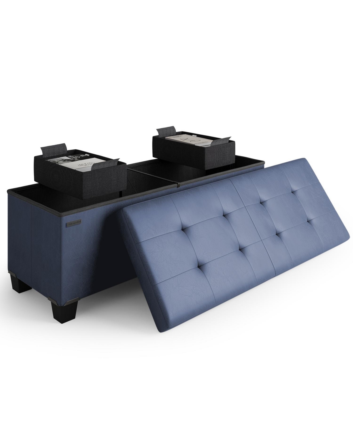 Click here for Nestl 43 Inch Leatherette or Fabric Finish Ottoman... prices