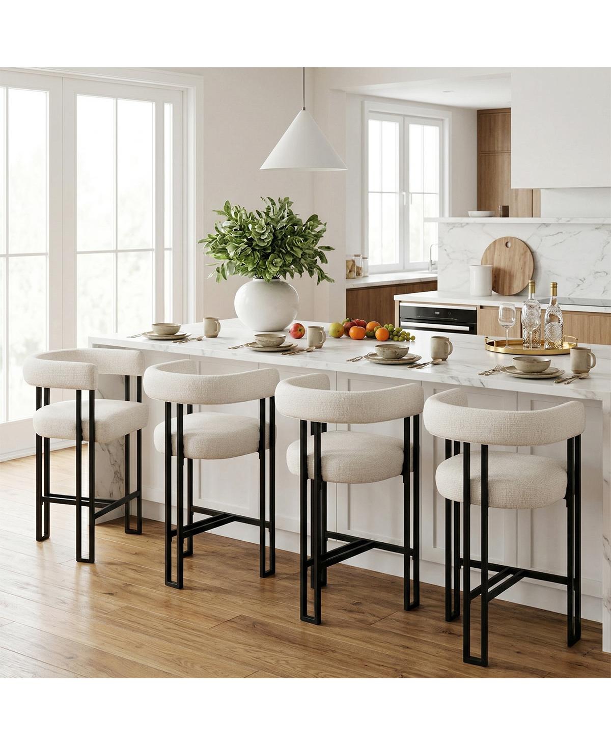 Click here for Maison Boucle 24 Fabric Counter Height Stools Set... prices