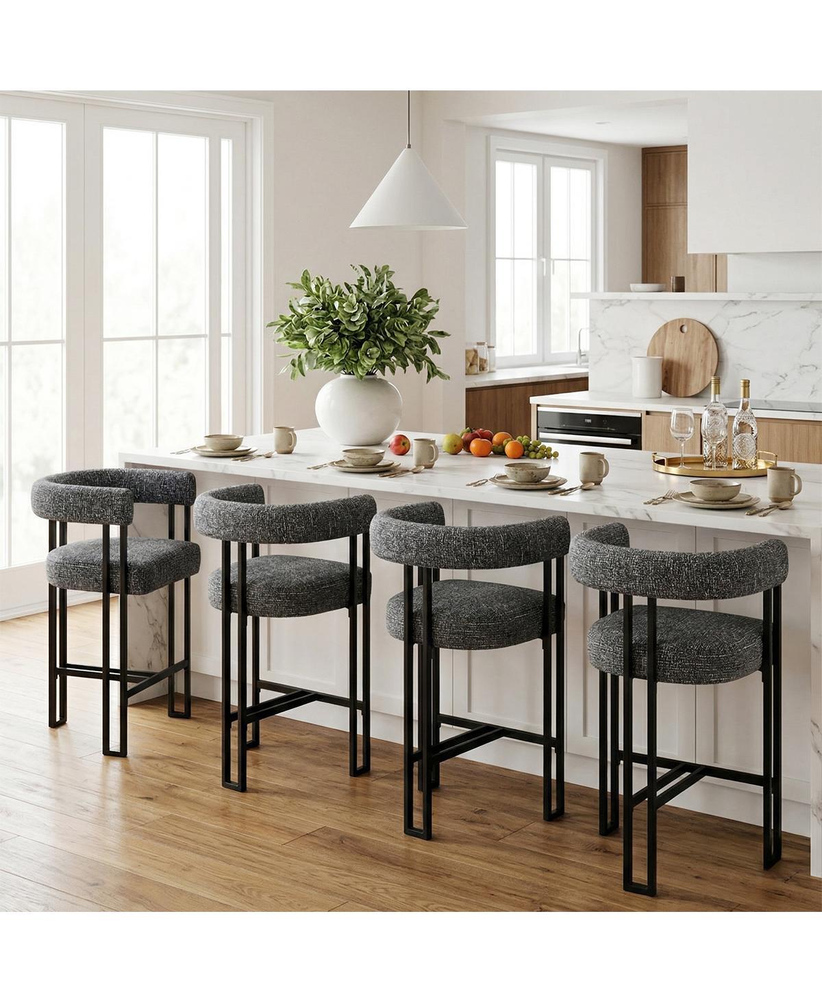 Click here for Maison Boucle 24 Fabric Counter Height Stools Set... prices