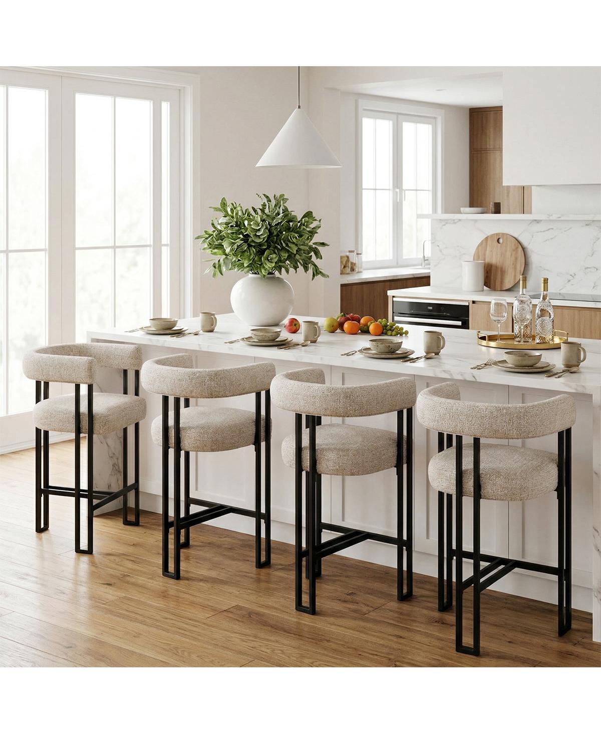 Click here for Maison Boucle 24 Fabric Counter Height Stools Set... prices