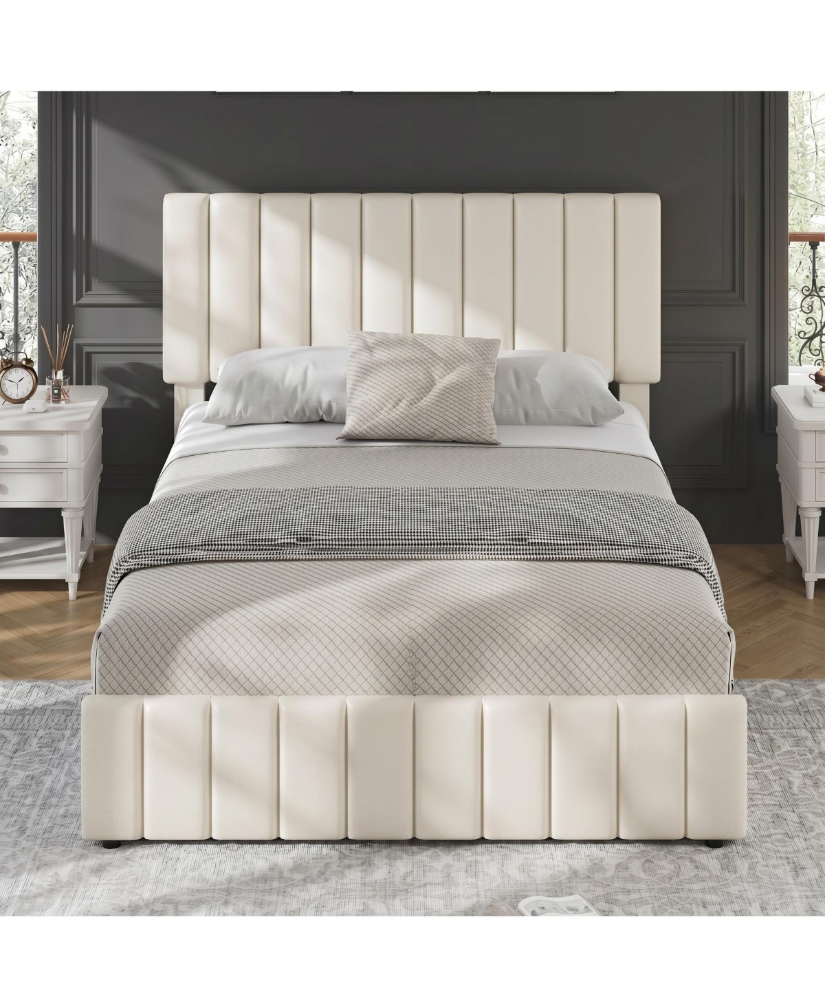 Click here for Gaomon Linen Upholstered Platform Bed Frame  4 Sto... prices