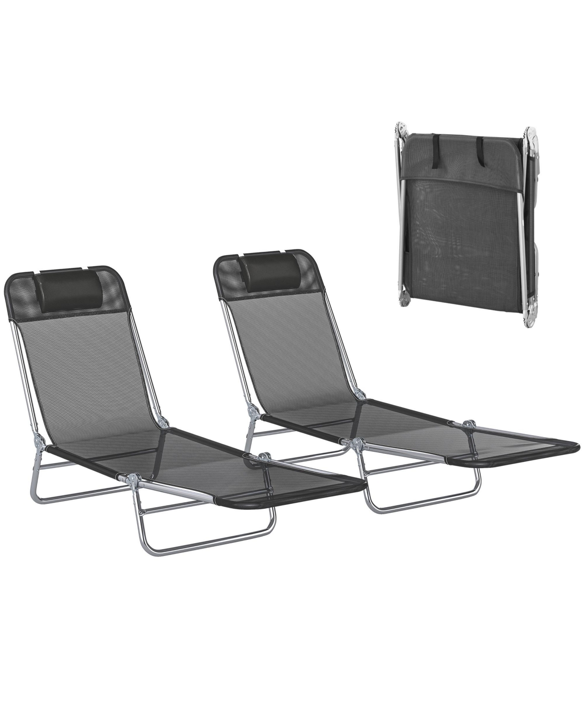 Click here for Outsunny 2-Piece Folding Chaise Lounge  Reclining... prices