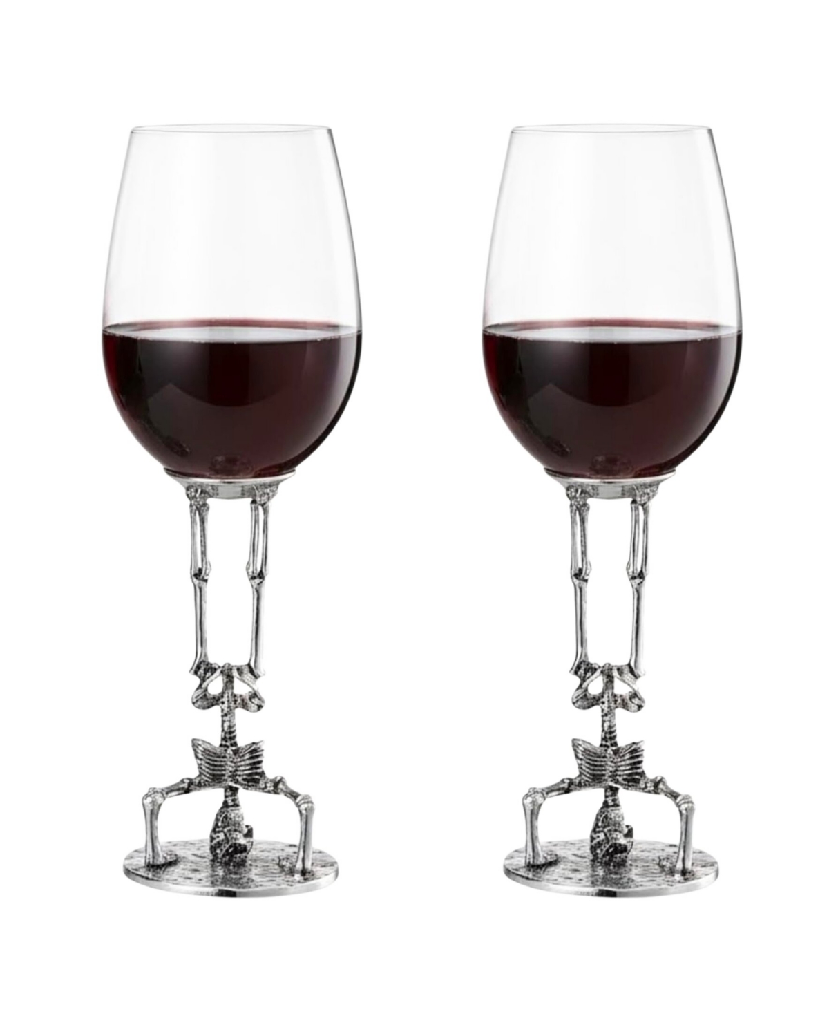 Click here for The Wine Savant Upside Down Skeleton Wine Glasses... prices