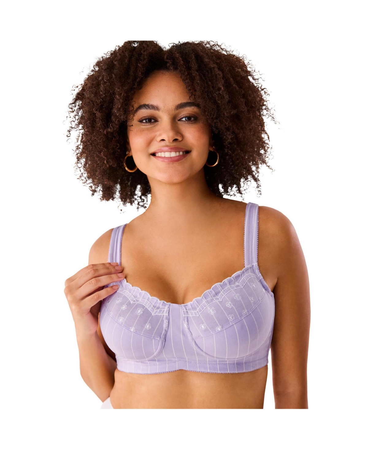 Click here for Comfort Choice Womens Pinstripe Wireless Bra - Pal... prices