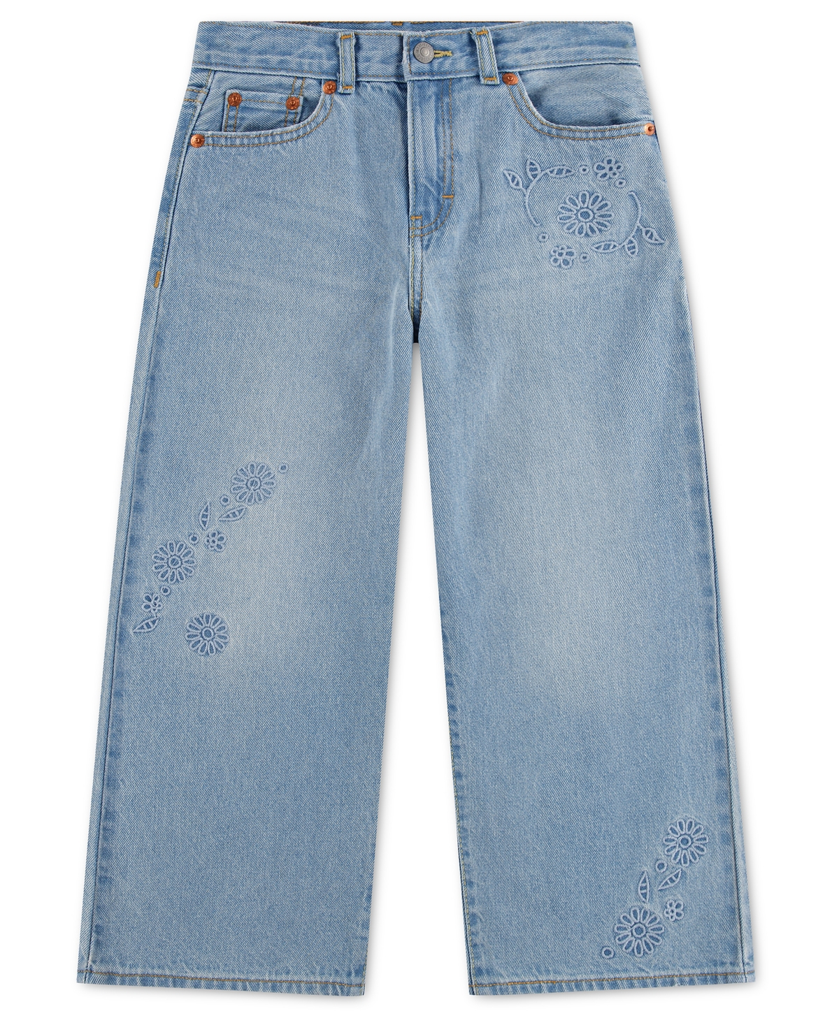 Click here for Levis Girls 7-16 Embroidered High Rise Baggy Jeans... prices