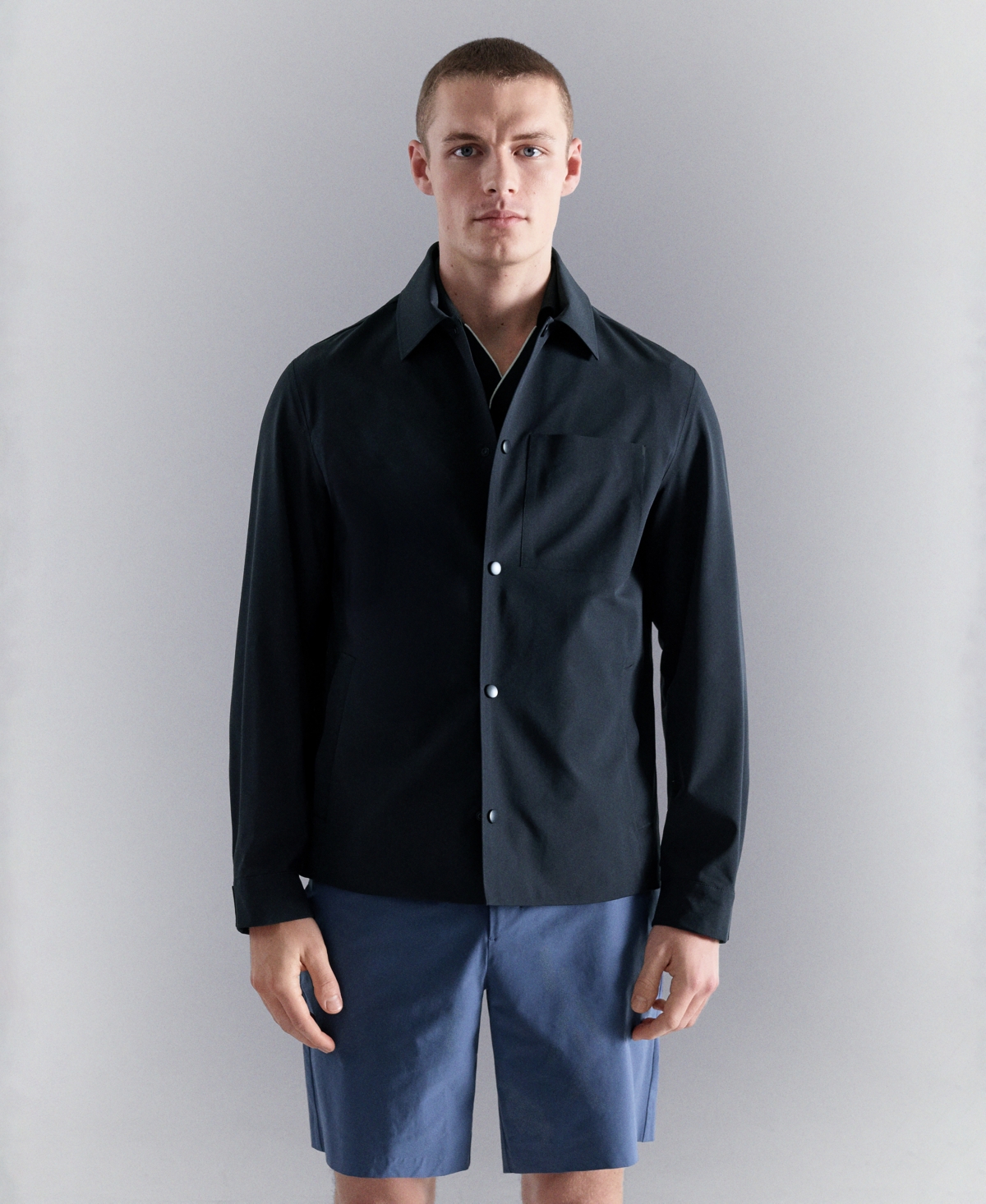 Click here for Mango Mens Pockets Water-Repellent Jacket - Navy prices