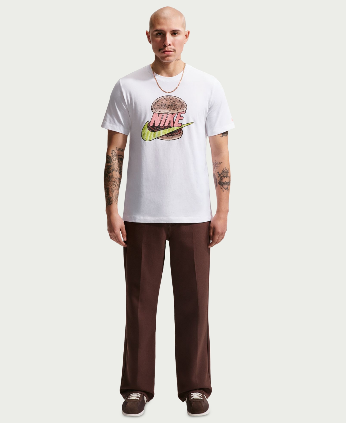Click here for Nike Mens Burger Graphic T-Shirt - White prices