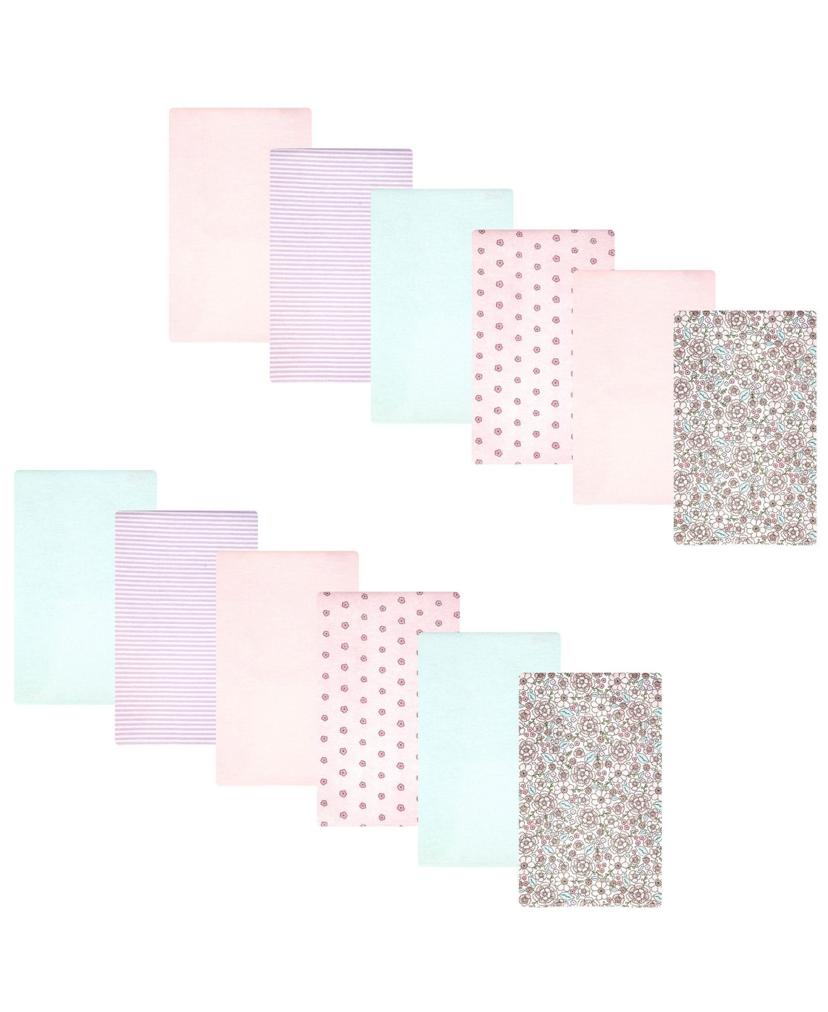 Click here for Hudson Baby Girl Cotton Poly Flannel Burp Cloths B... prices