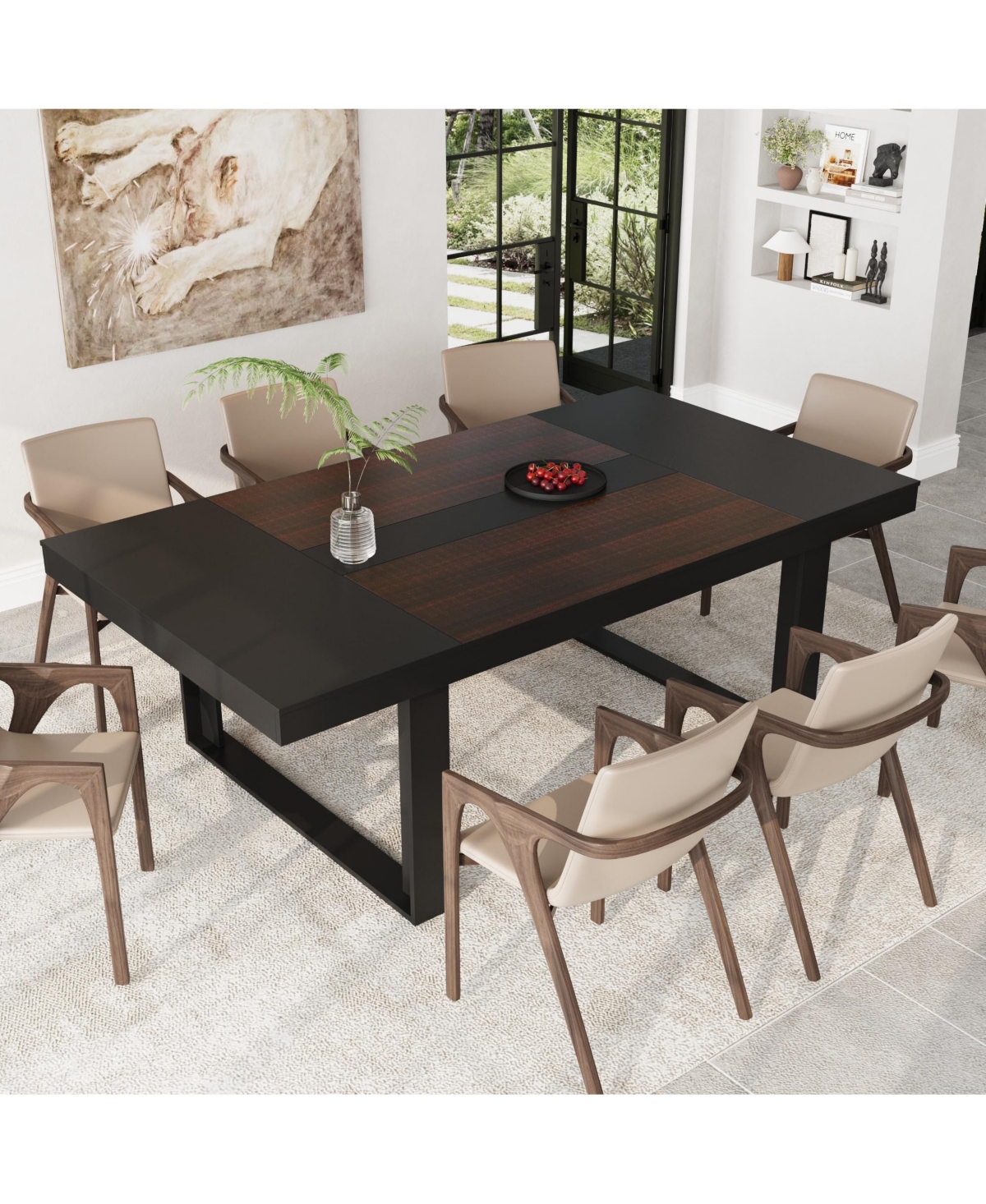 Click here for Homsee Retangular Wood Grain Wooden Dining Table w... prices