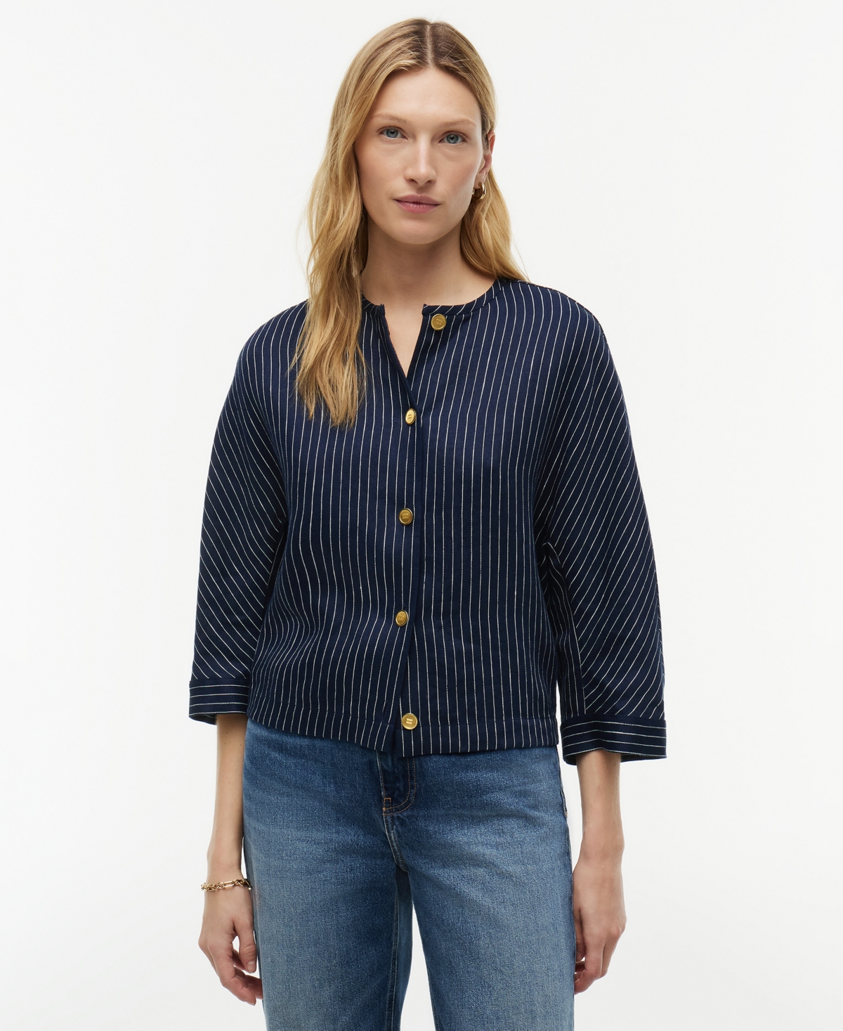Click here for Tommy Hilfiger Womens Linen Nautical Stripe Blouse... prices