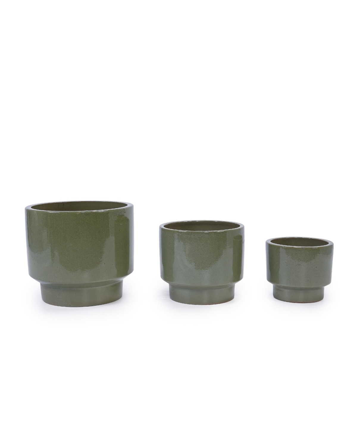 Click here for Clihome Handmade Solid Glazed Ceramic Planter Set... prices