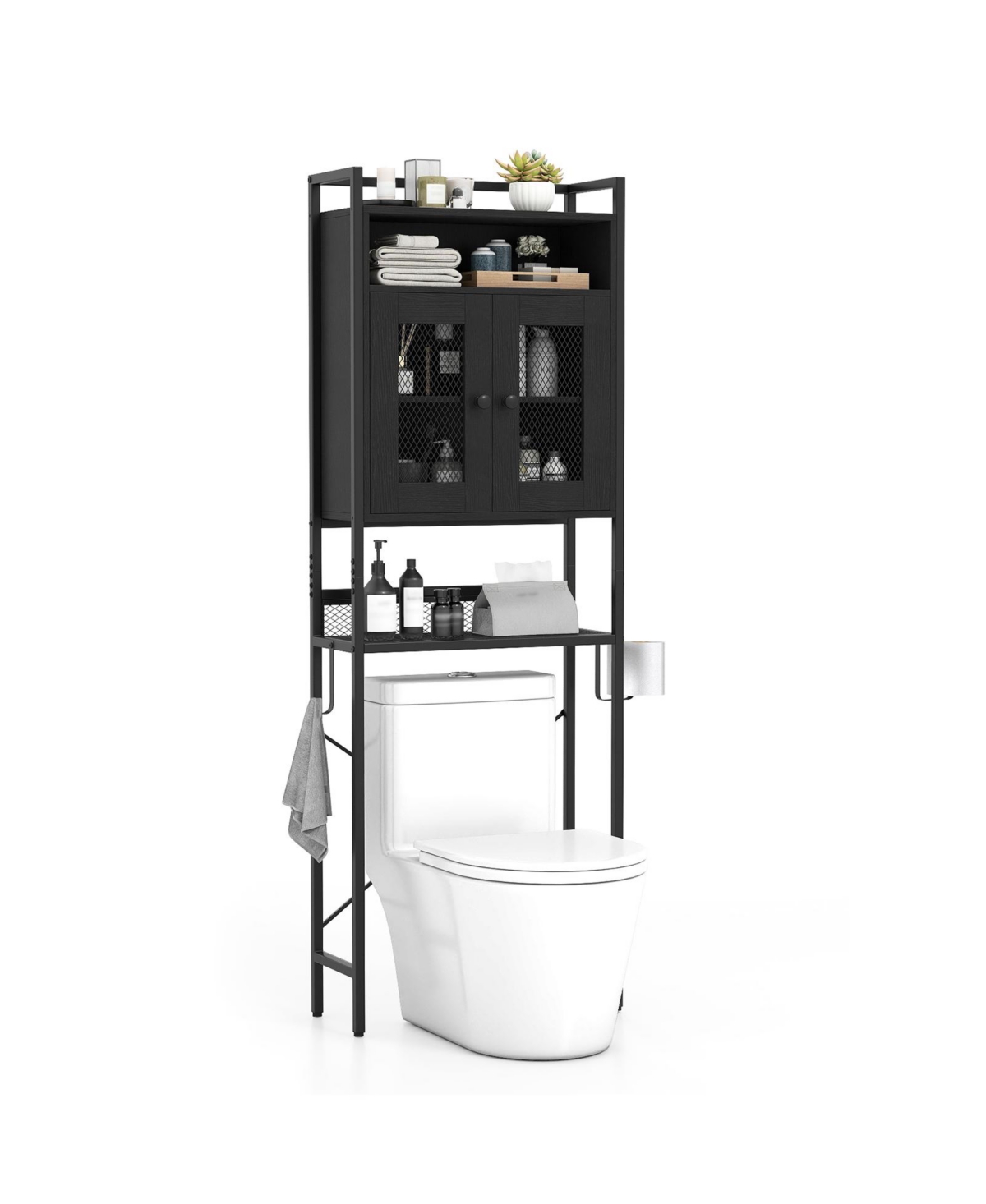 Click here for Gymax Over The Toilet Cabinet Bathroom Toilet Stor... prices