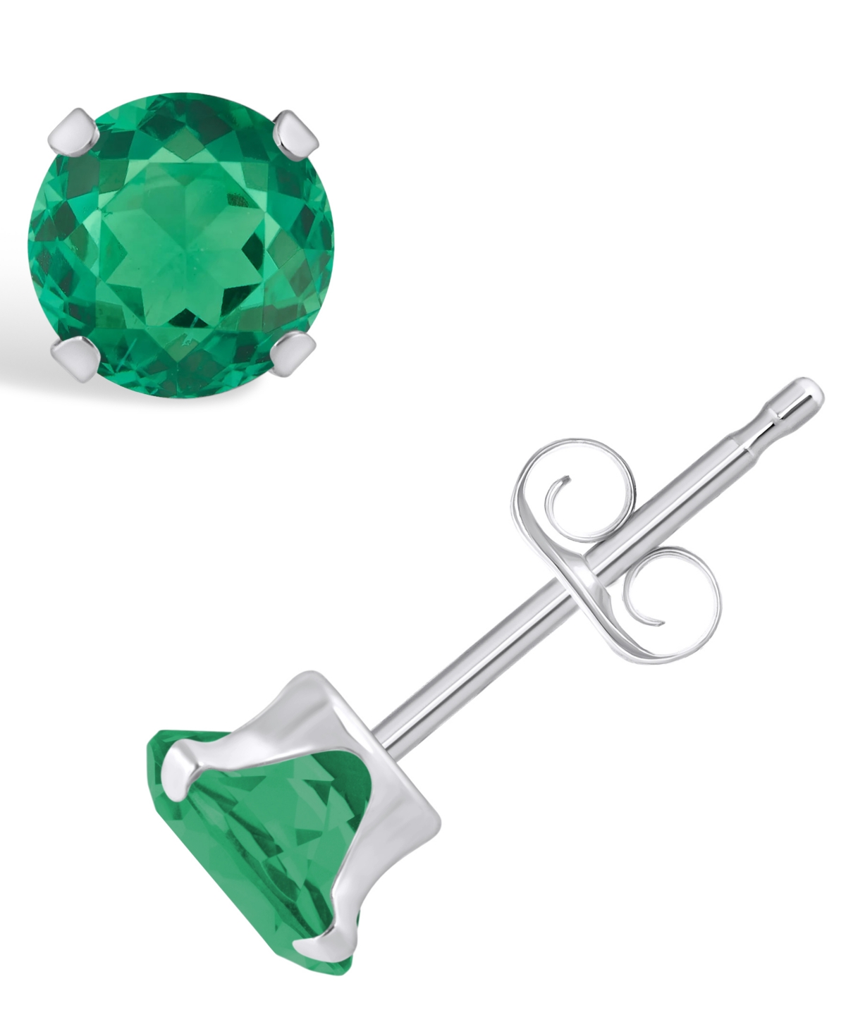 Click here for Macys Gemstone Stud Earrings in 10k White Gold - E... prices