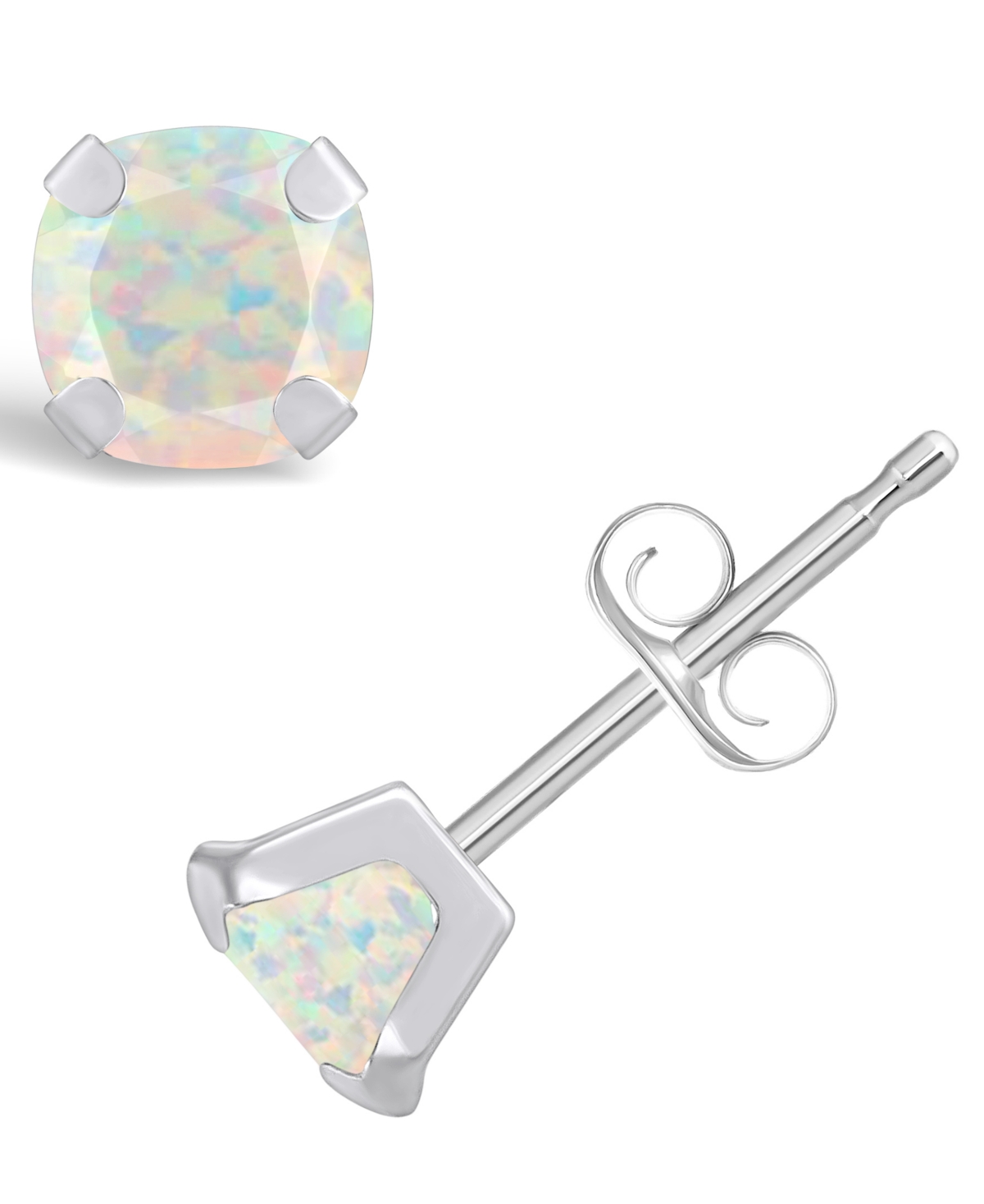 Click here for Macys Gemstone Stud Earrings in 10k White Gold - O... prices