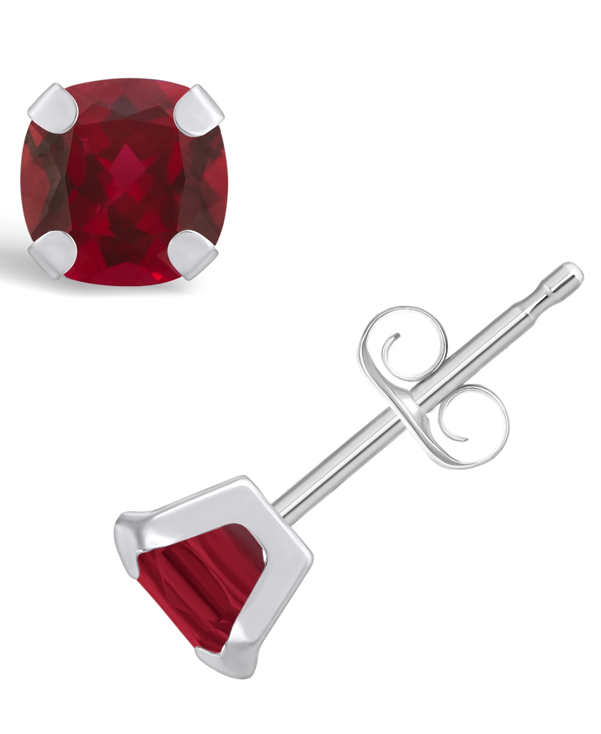 Click here for Macys Gemstone Stud Earrings in 10k White Gold - R... prices
