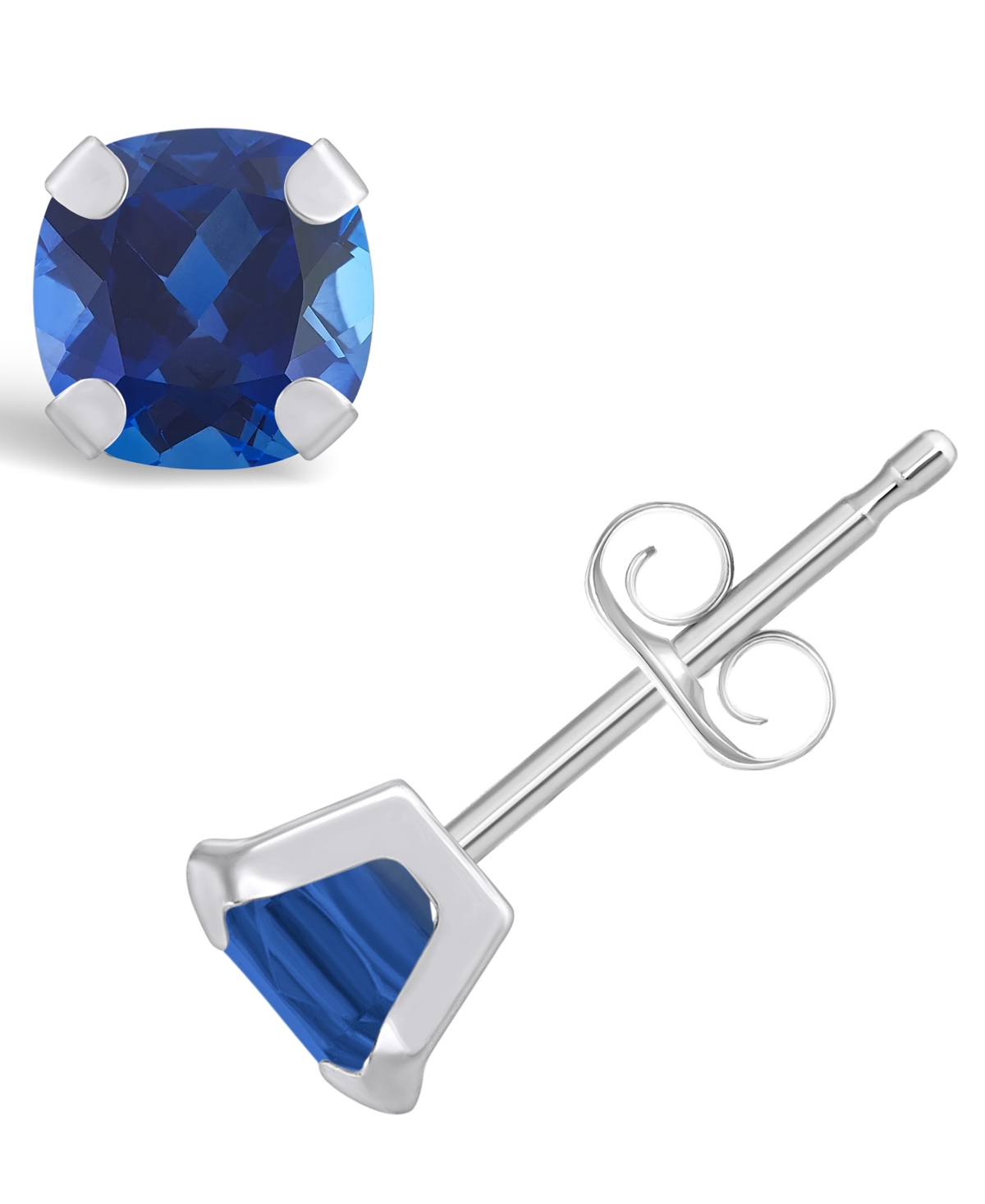 Click here for Macys Gemstone Stud Earrings in 10k White Gold - S... prices
