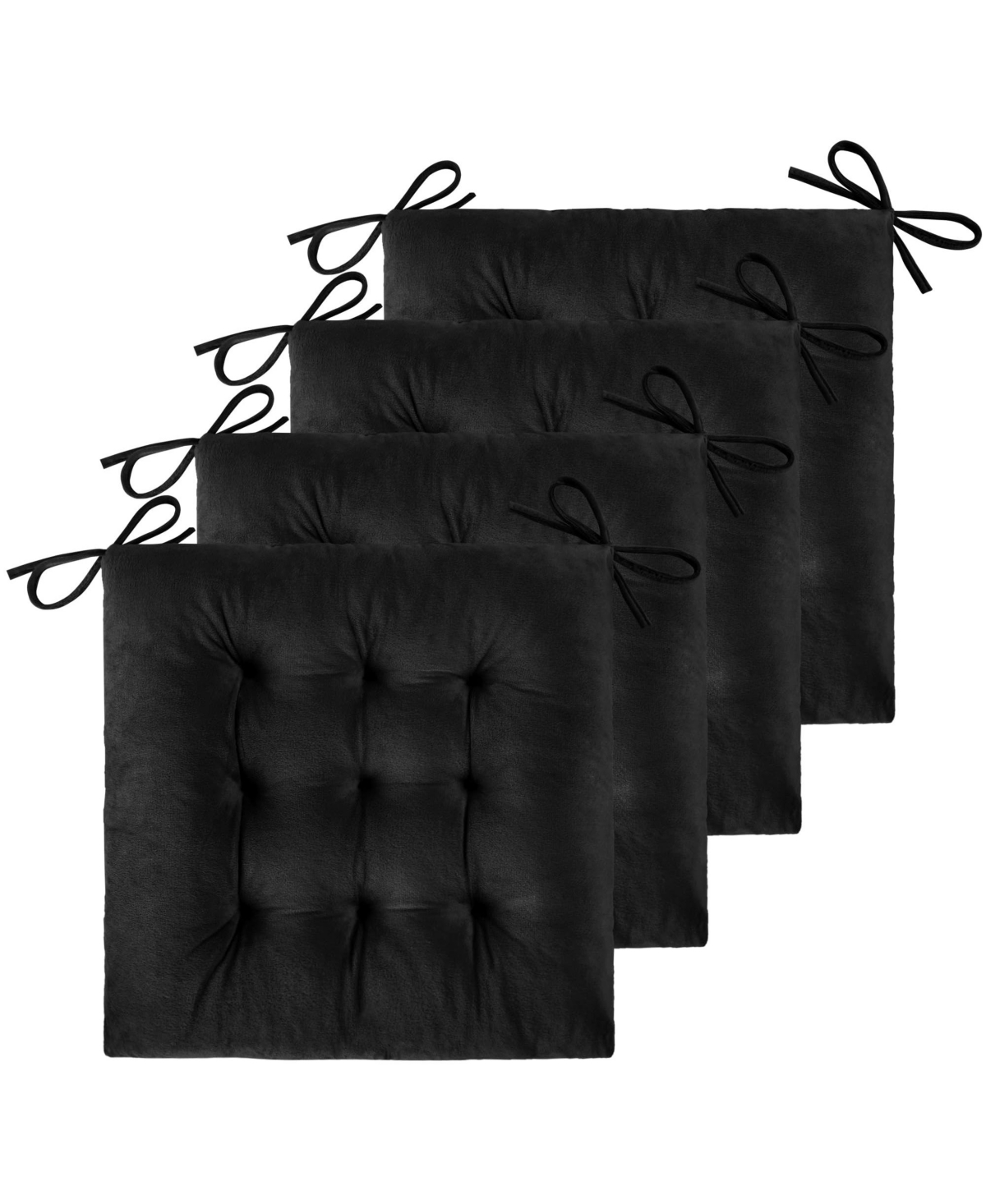 Click here for Gnuadz 4 Piece Tufted Square Seat Cushions With Ti... prices