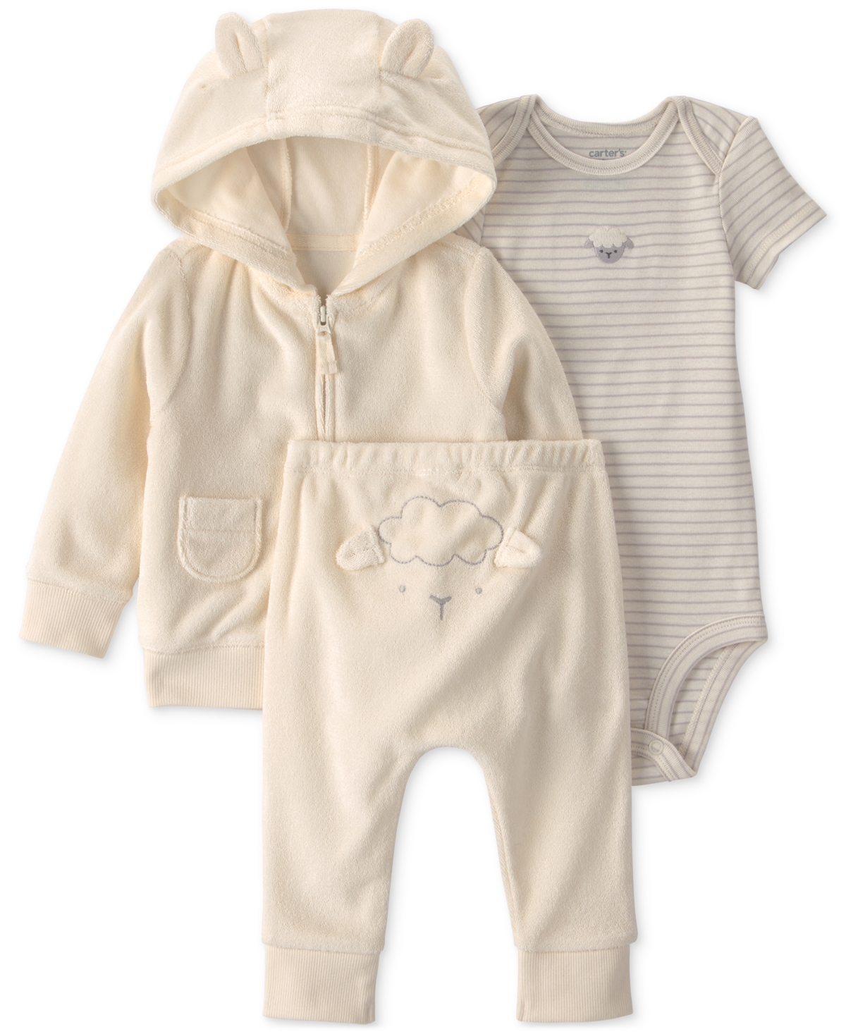 Click here for Carters Baby Girls or Boys Sheep Terry Bodysuit  C... prices