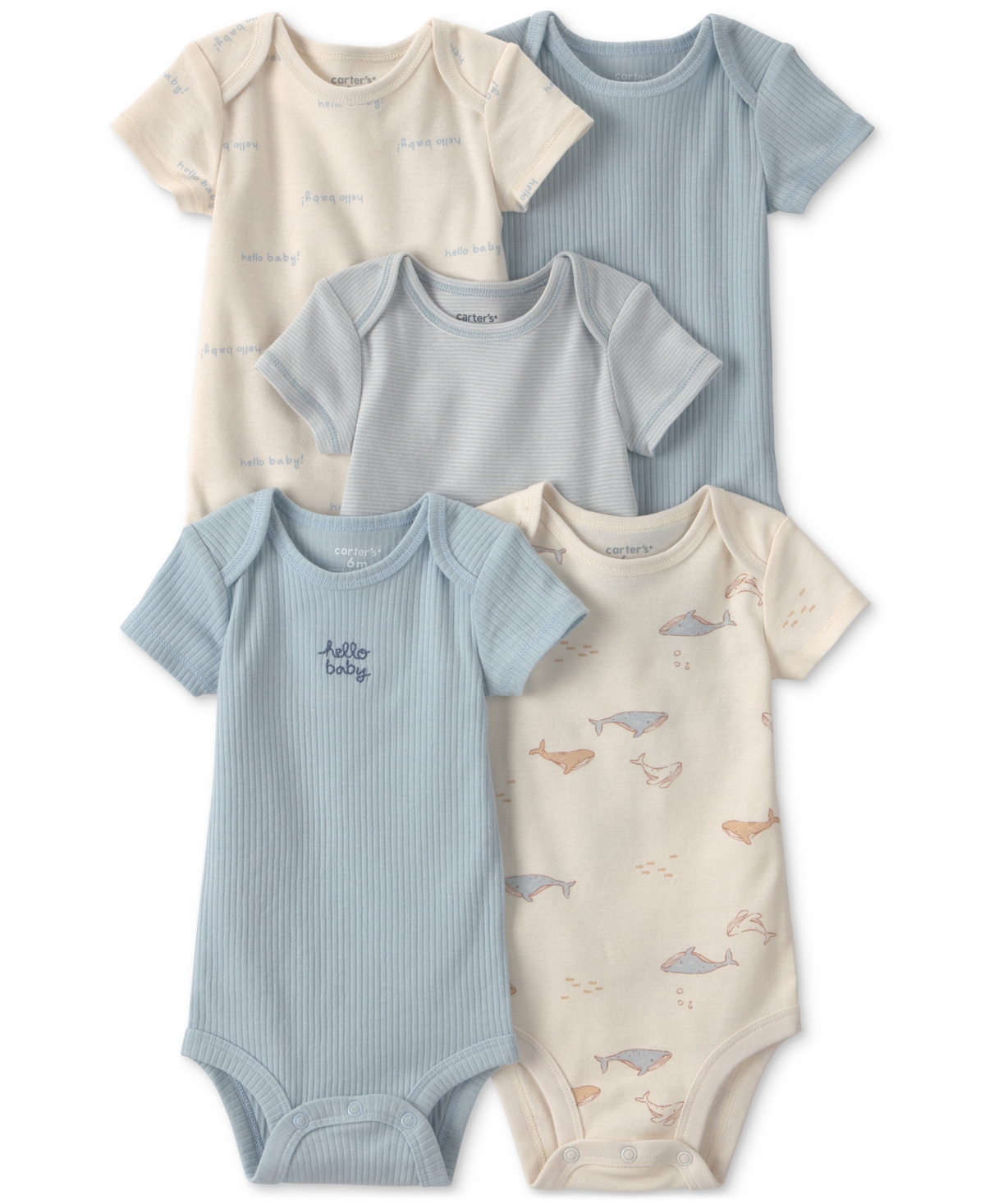 Click here for Carters Baby Boys Whale Print Short-Sleeve Bodysui... prices