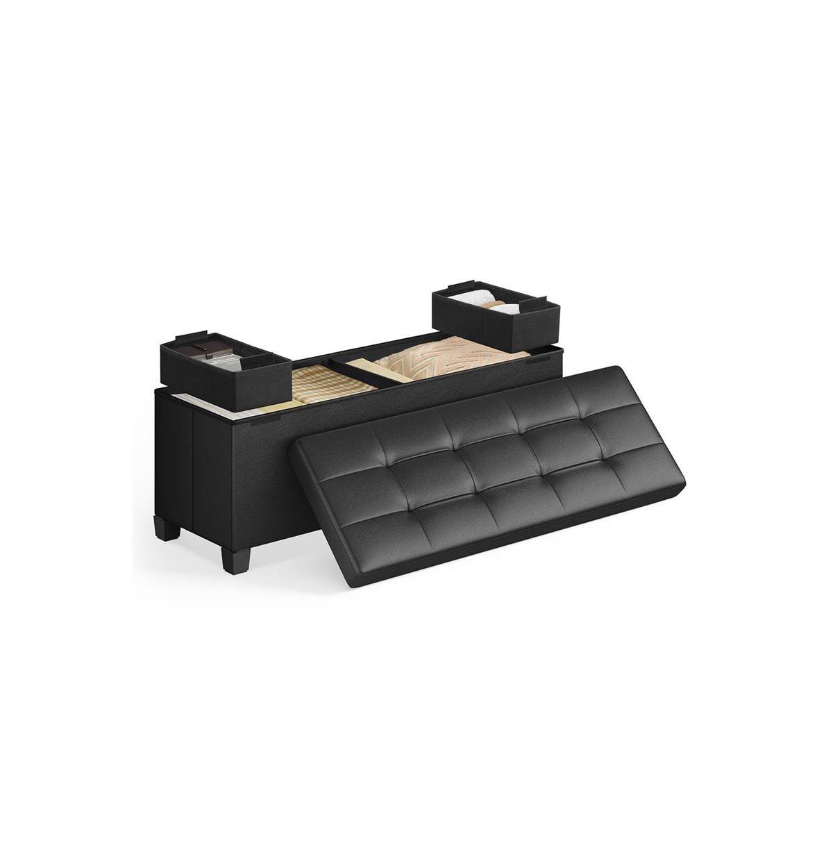 Click here for Modern Storage Ottoman with Wooden Legs and 30 Gal... prices