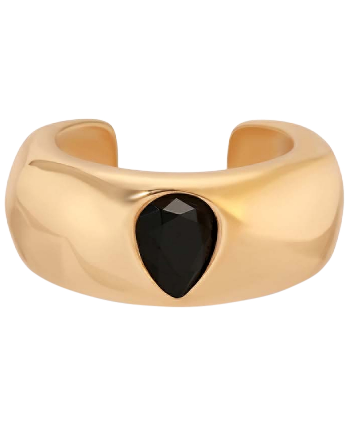 Click here for Ettika Hammered Pear Crystal Cuff Earrings - Black prices
