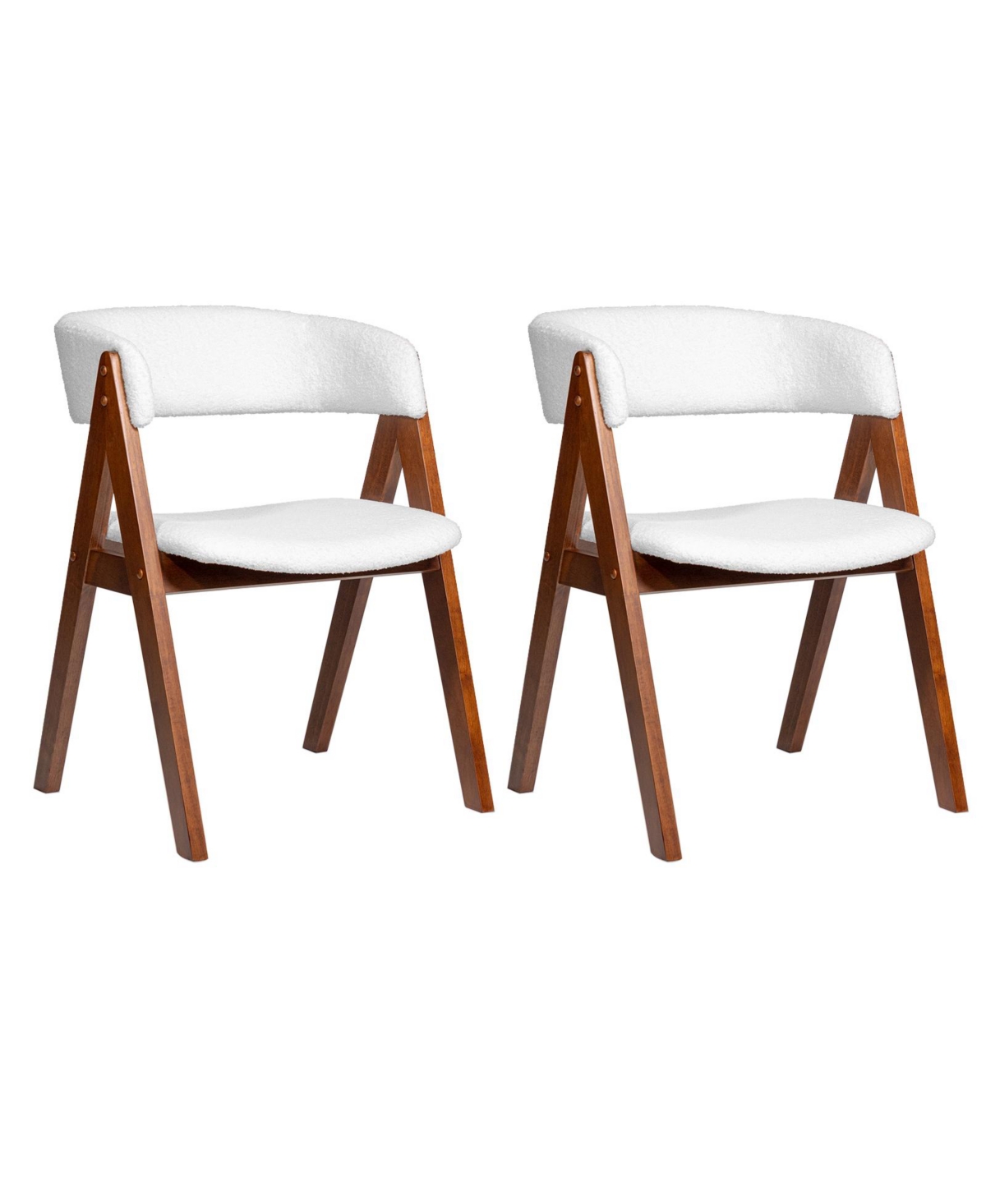 Click here for Slickblue Set of 2 Wooden Dining Chairs with Sherp... prices