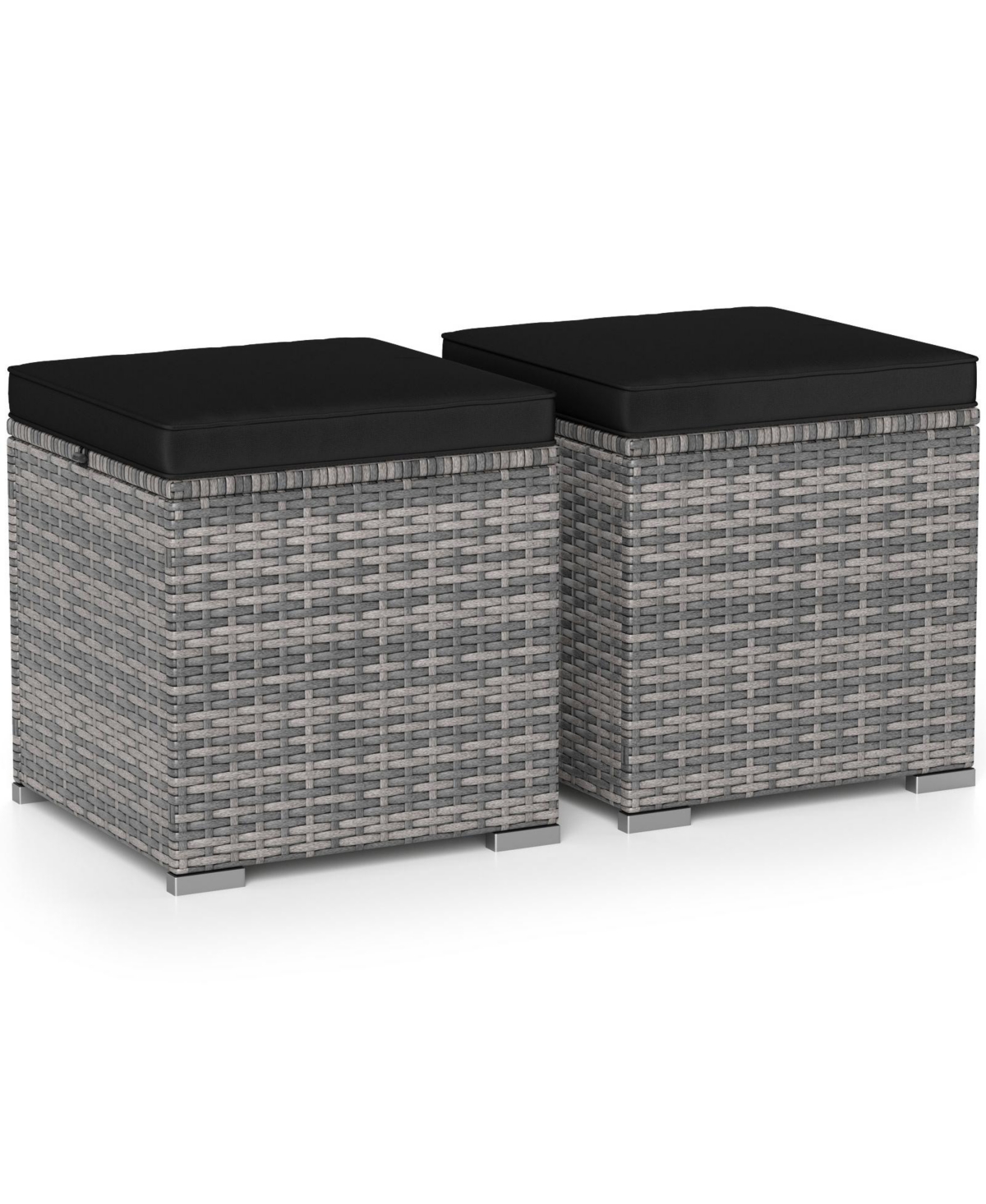 Click here for Gouun Patio Ottoman Set of 2 Wicker with Removable... prices