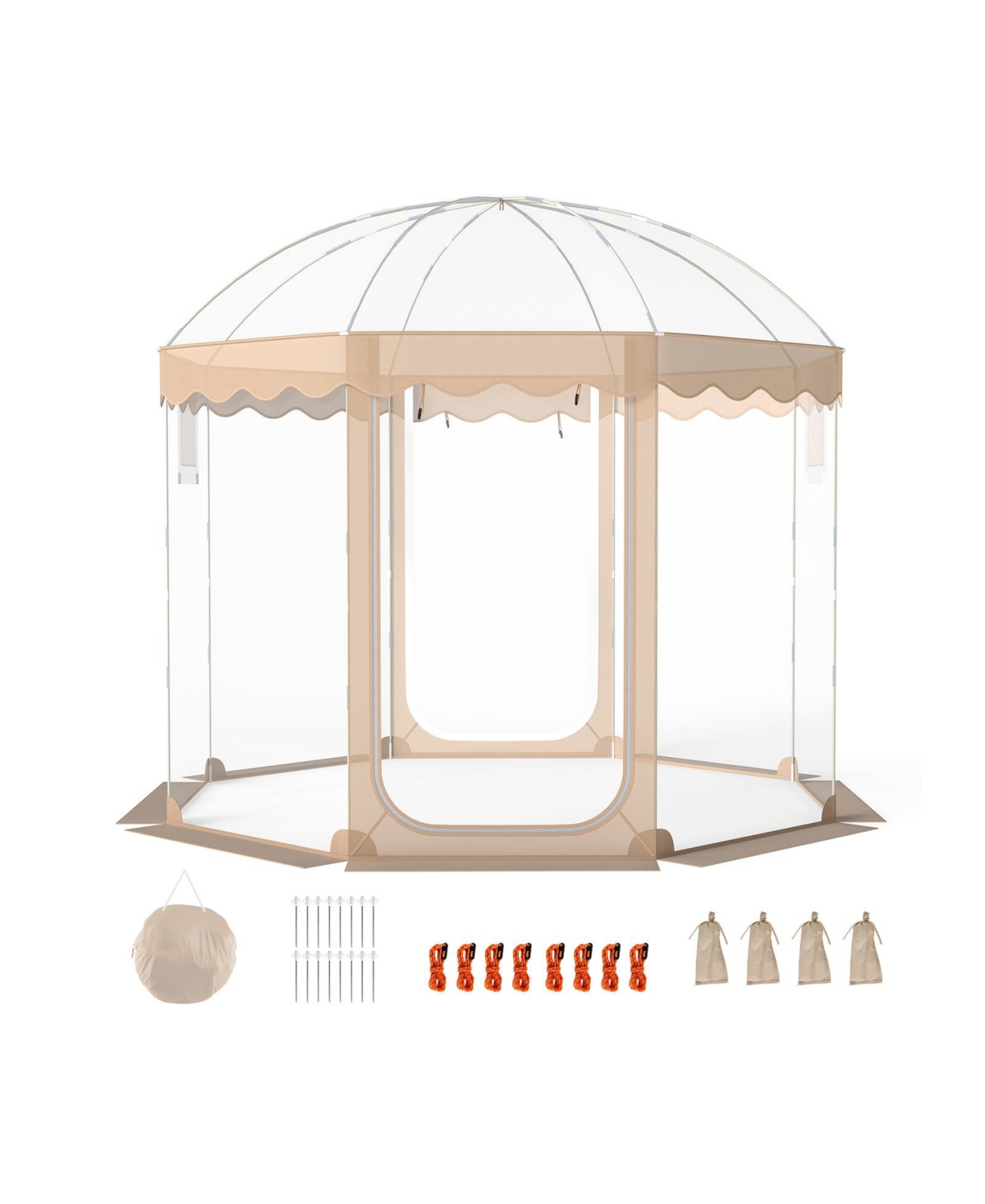 Click here for Gouun Pop Up Clear Bubble Tent 10x10 ft for 8-10 P... prices